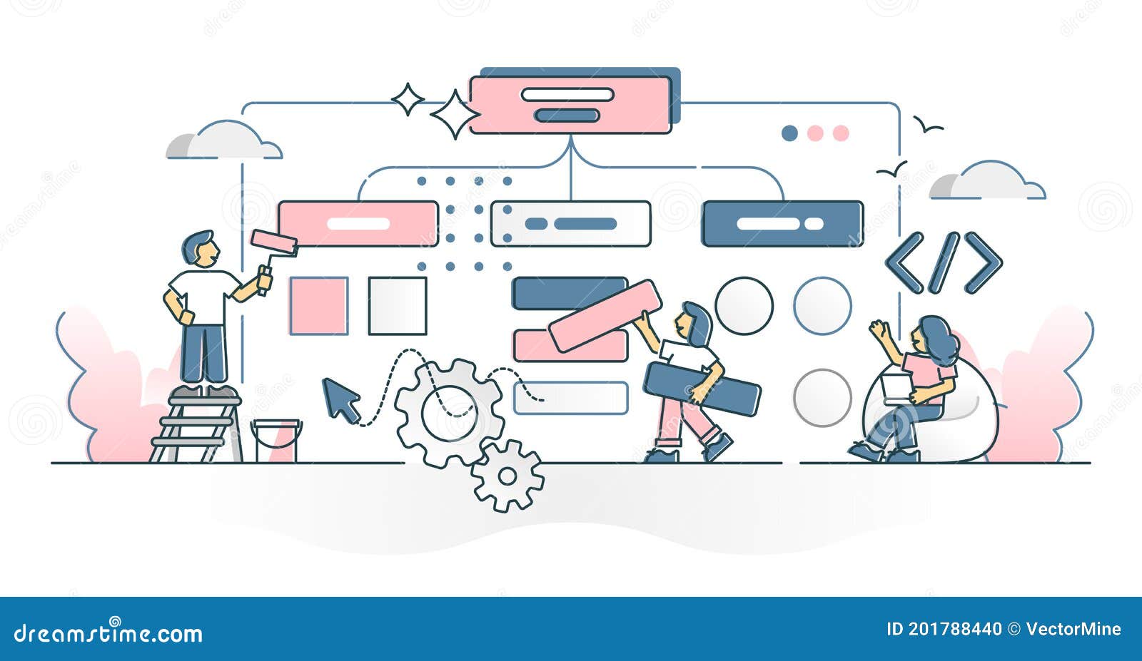 Occupation Mapping Line Icons Collection. Analysis, Job, Assessment ...