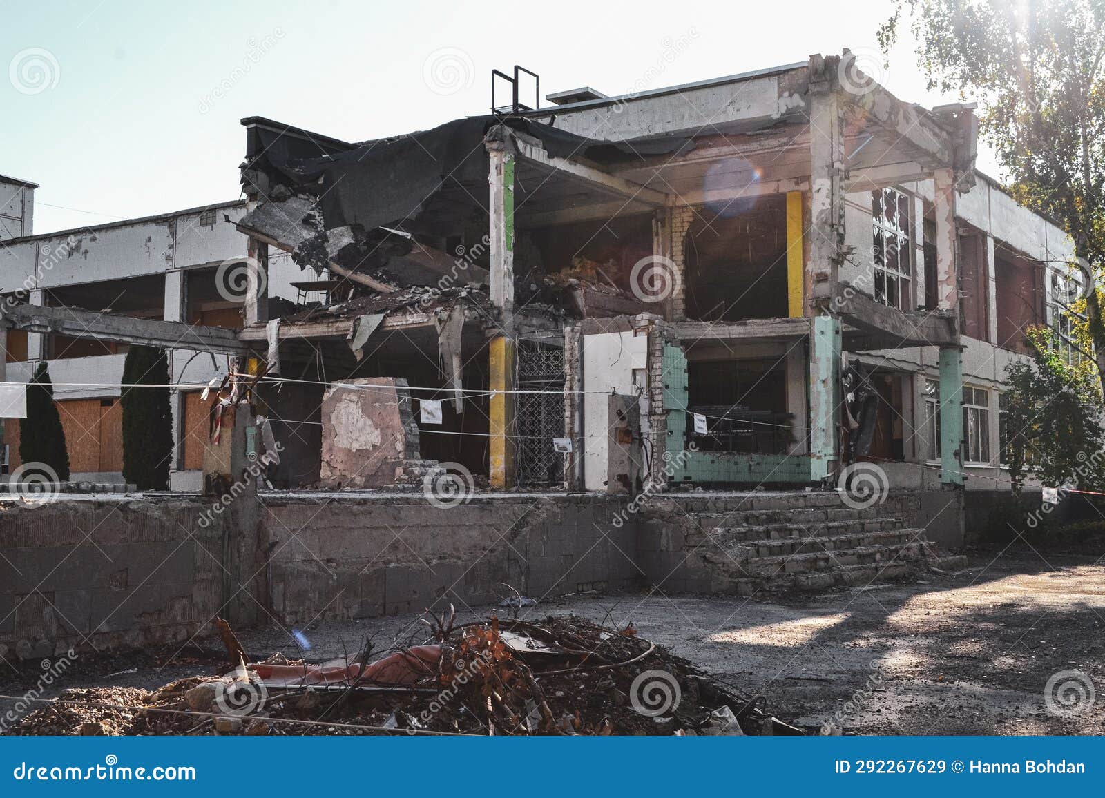 The Building into Which the Russian Rocket Flew Editorial Stock Image ...
