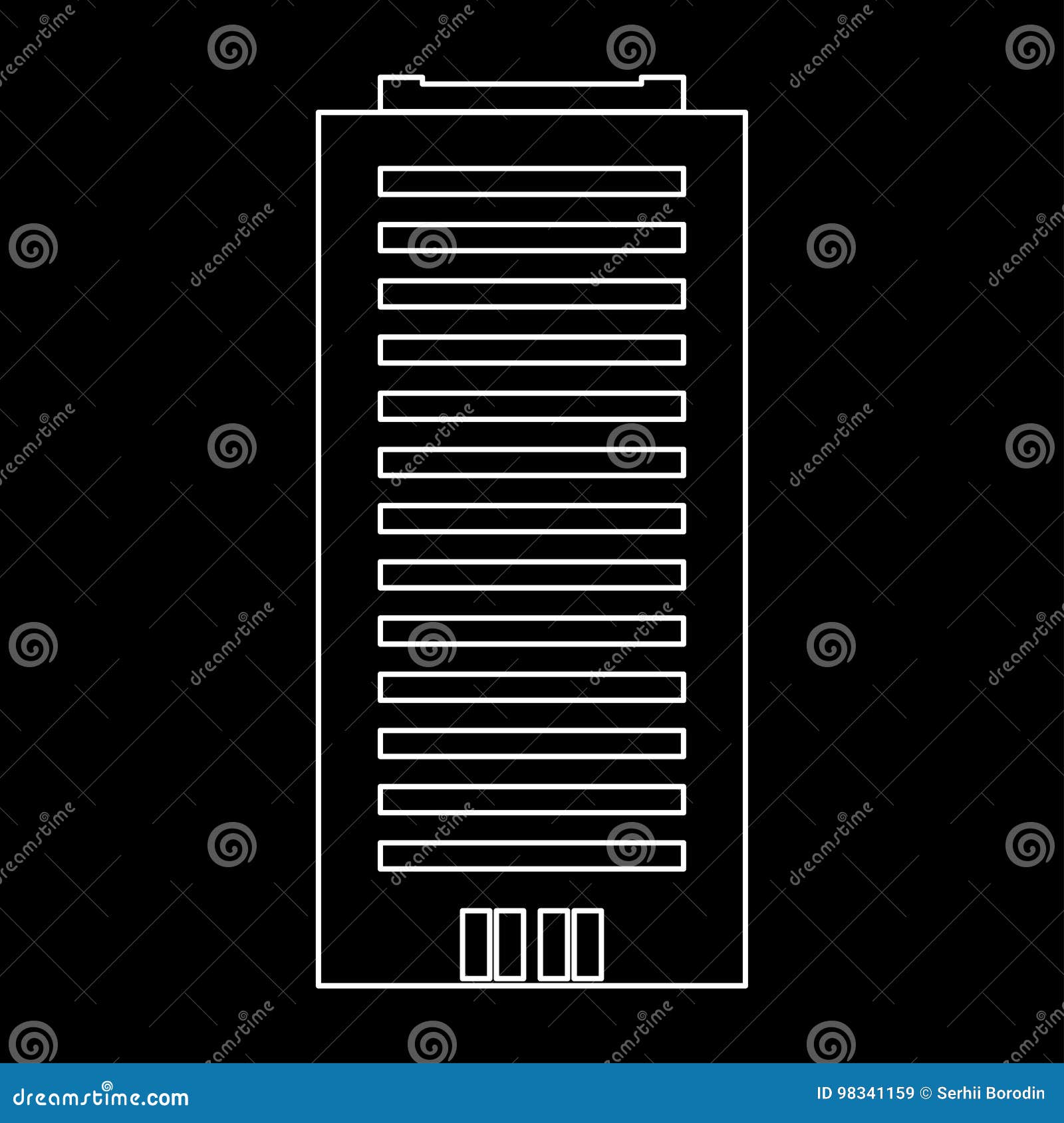 Building White Color Icon . Stock Vector - Illustration of structure ...