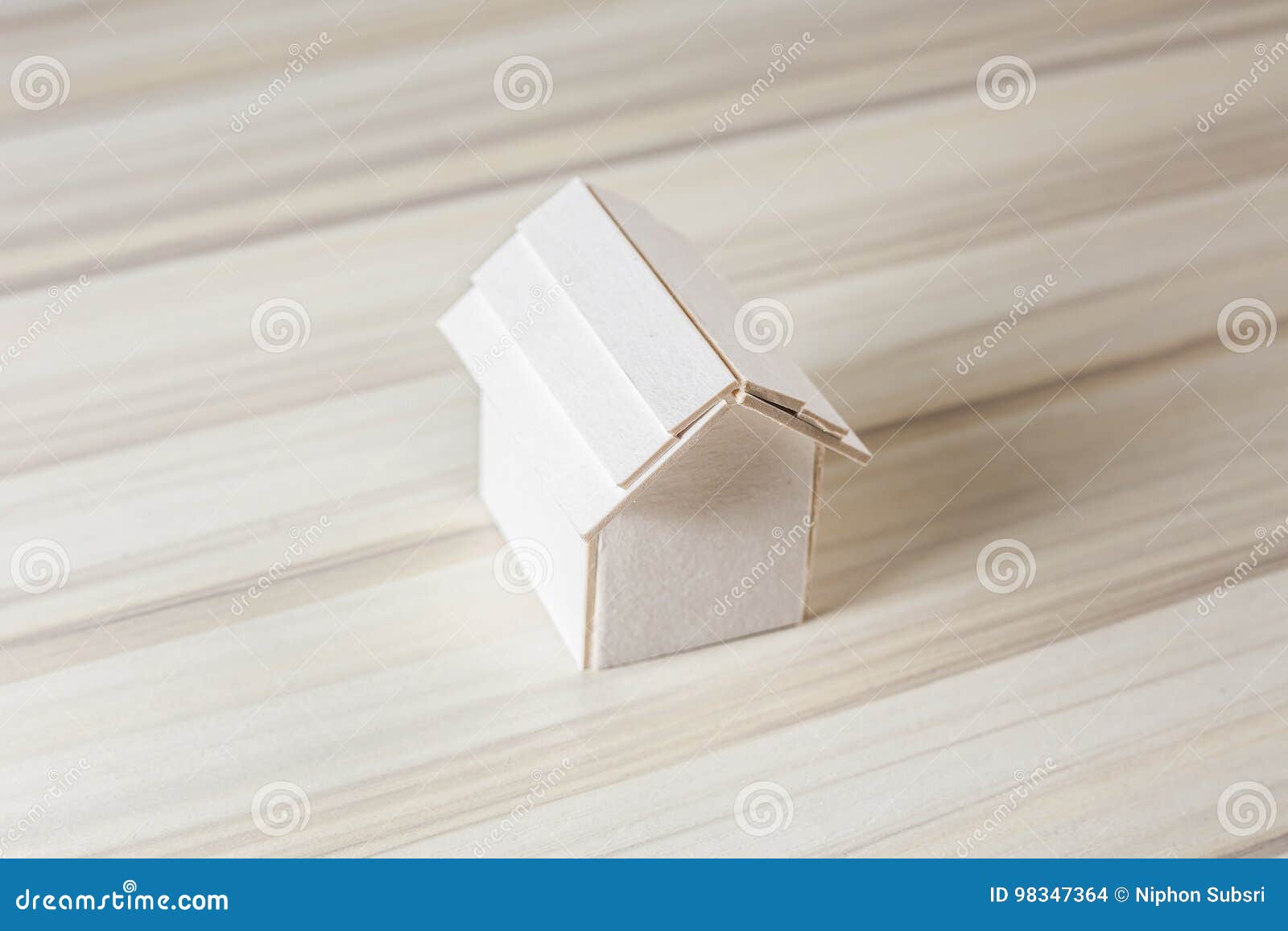 Building White Paper House Image Idea Stock Photo - Image of estate ...