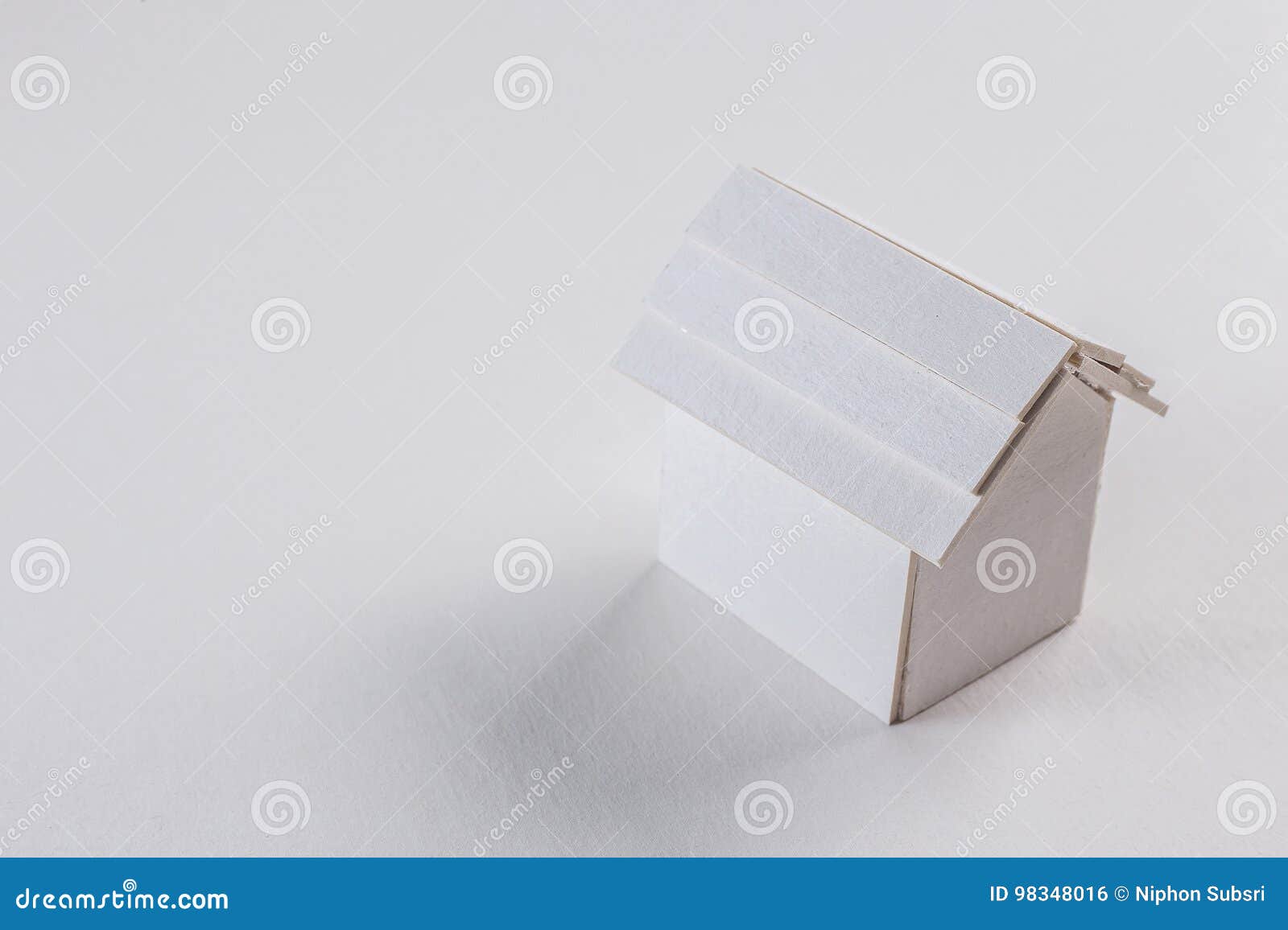 Building White Paper House Image Idea Stock Photo - Image of cottage ...