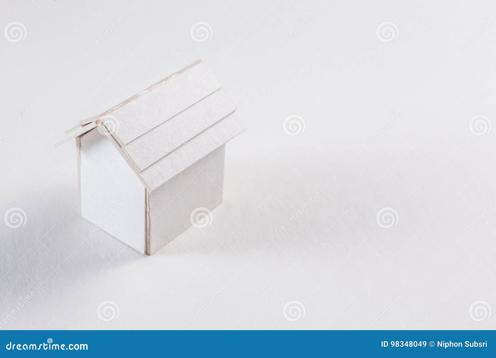 Building White Paper House Image Idea Stock Image - Image of dummy ...