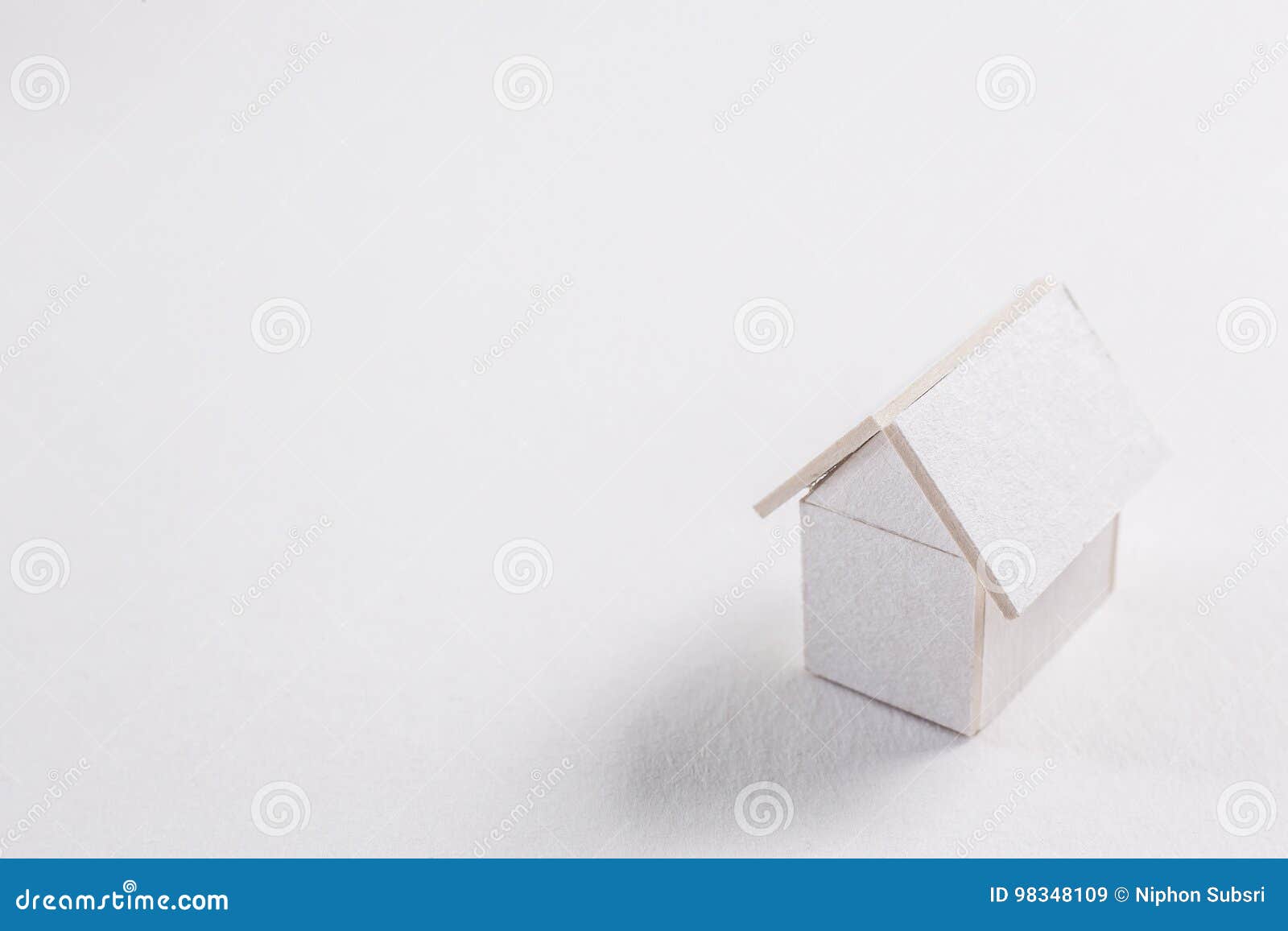 Building White Paper House Image Idea Stock Image - Image of object ...