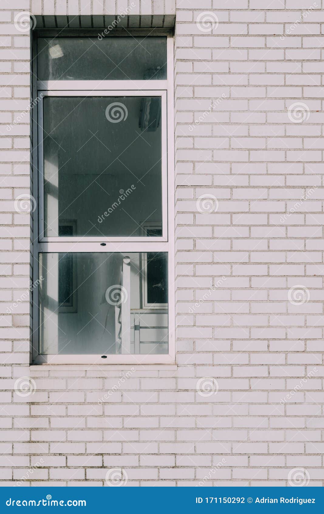 Building Window with White Bricks Stock Photo - Image of copyspace ...