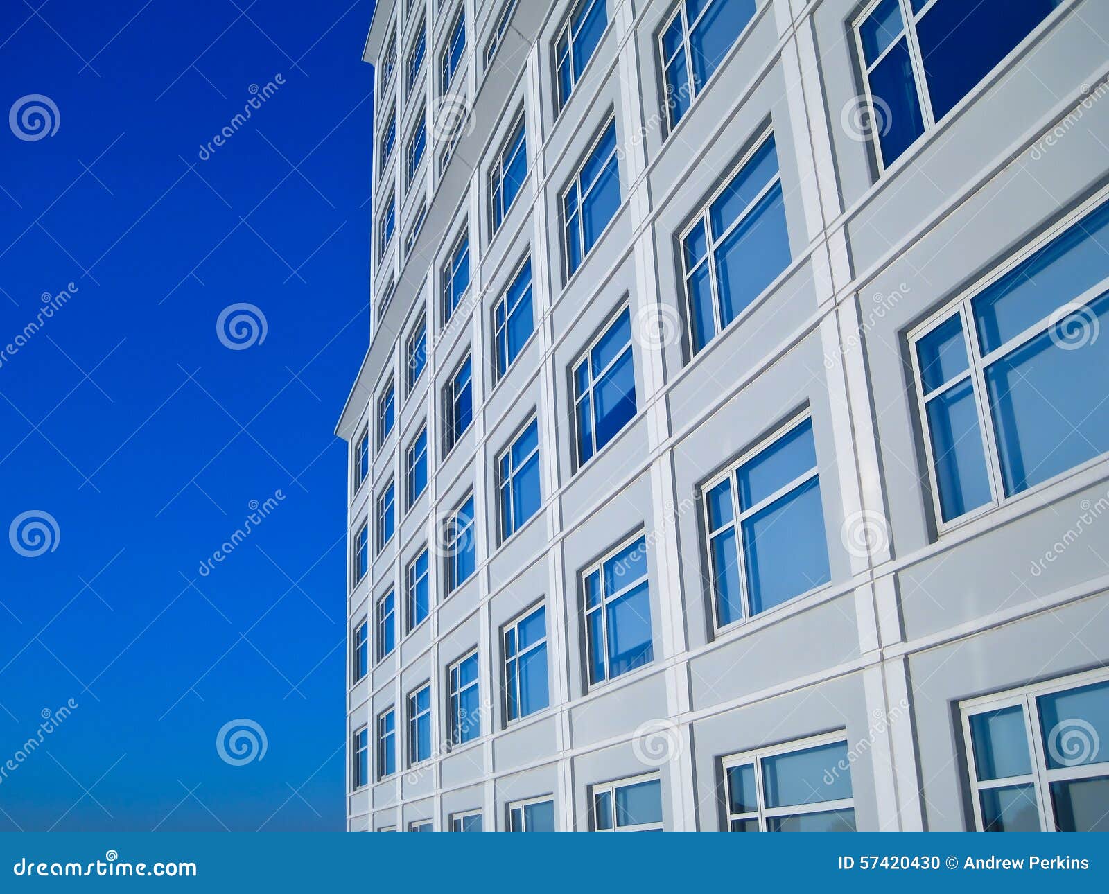 Building Windows Blue Sky Scraper Stock Photo - Image of architecture ...