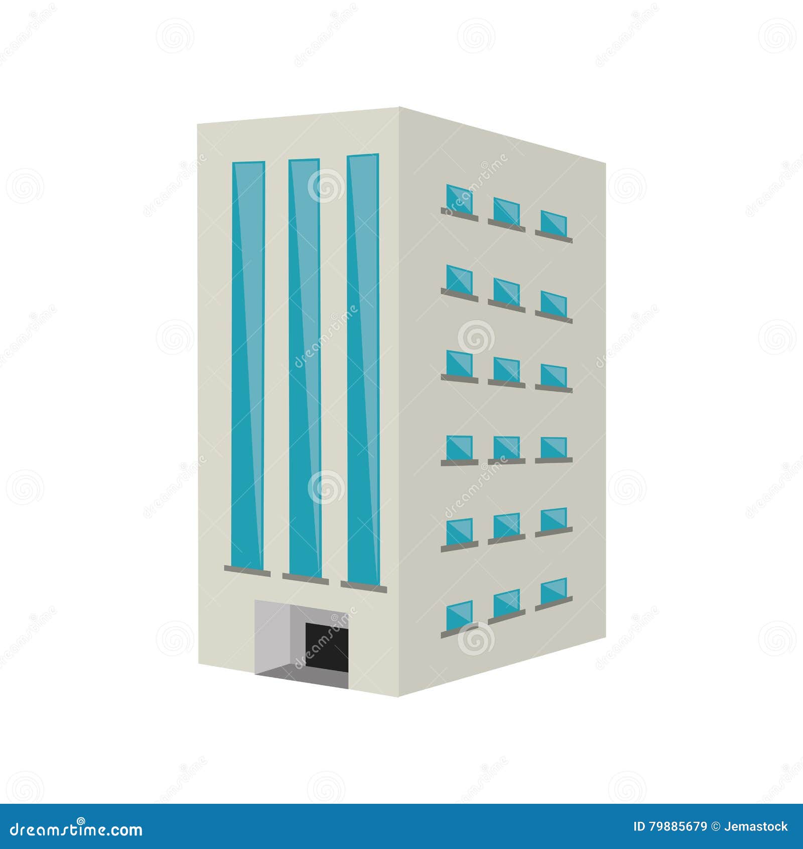 Building with Windows Design Stock Illustration - Illustration of tower ...