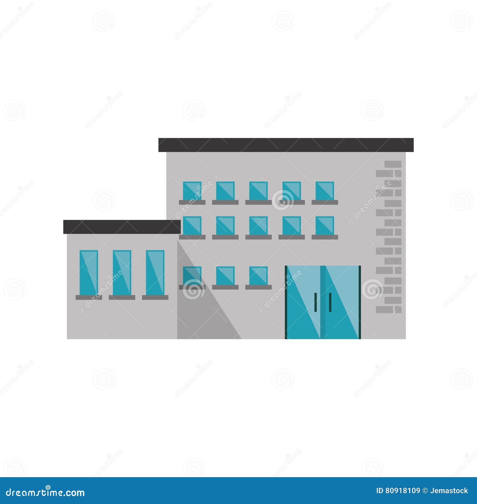 Building with Windows Design Stock Vector - Illustration of modern ...