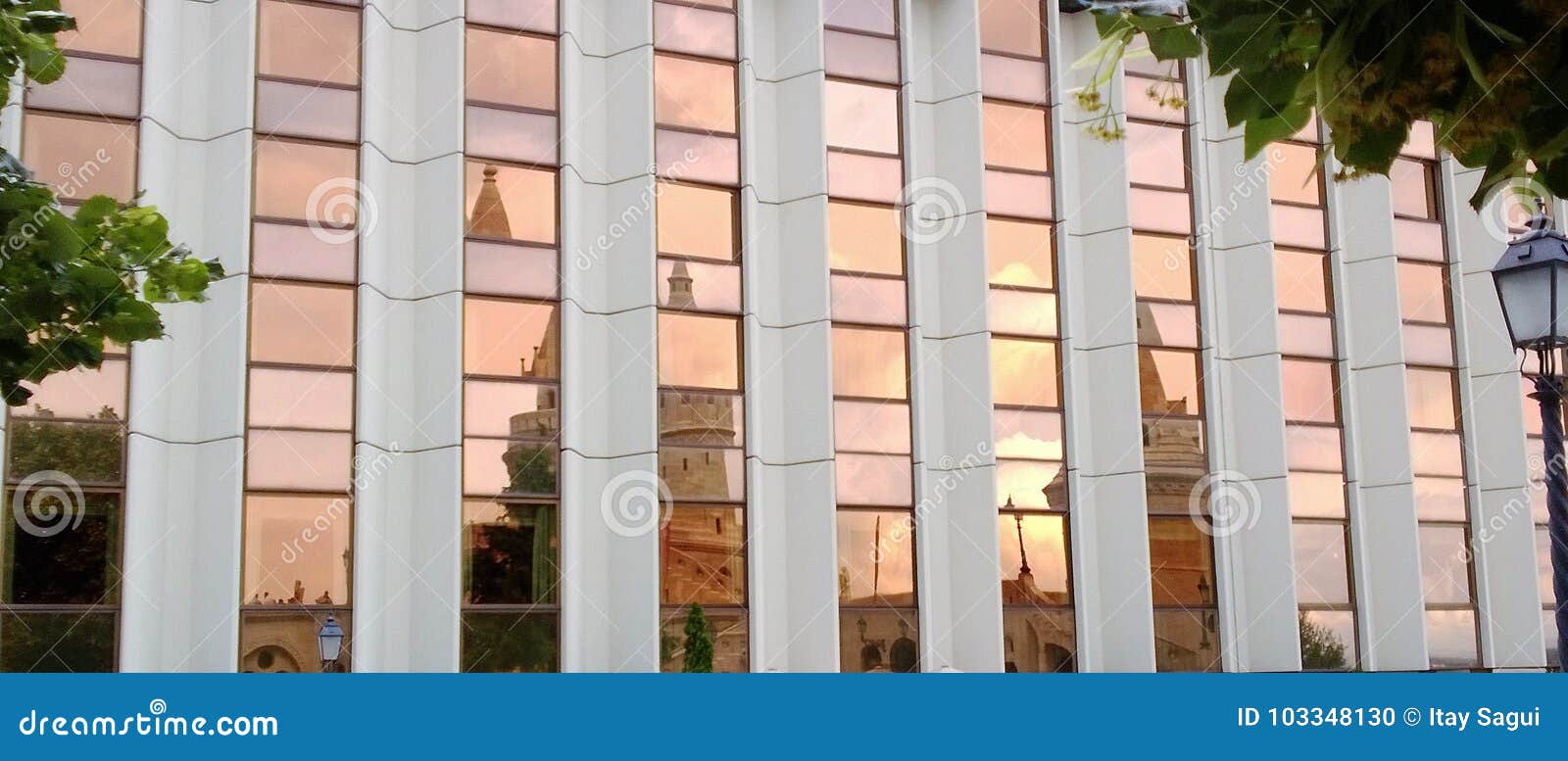 Building Windows Reflection during Sunset Stock Photo - Image of modern ...