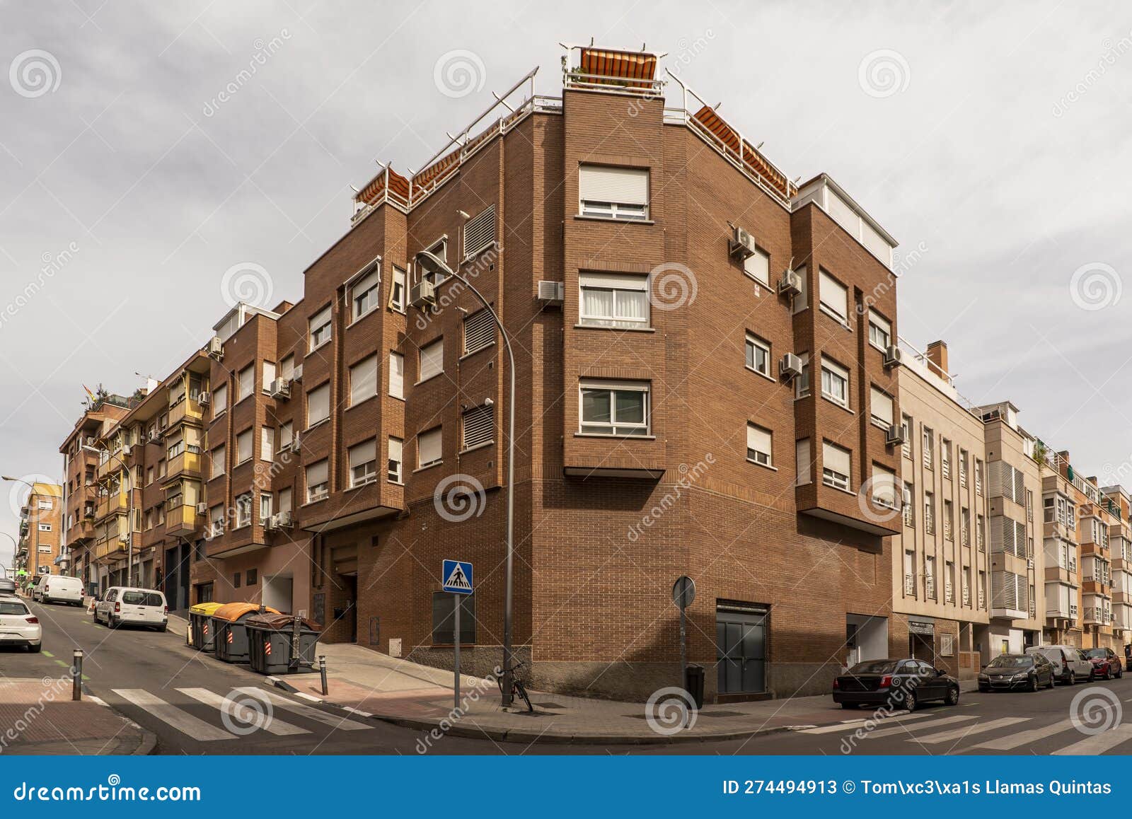 A Building with Windows of Various Formats and Facades Facing Stock ...