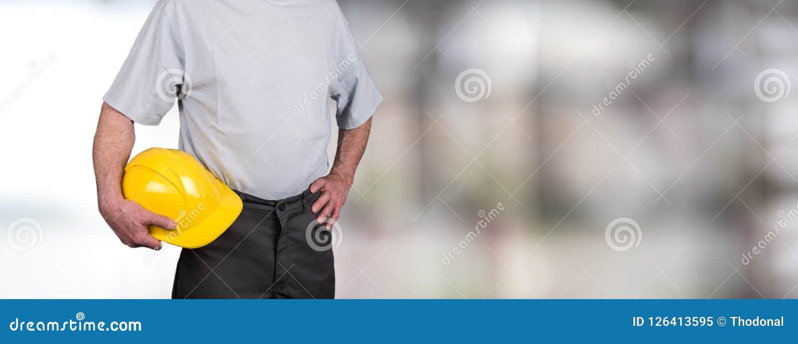 Building Worker with Helmet Stock Image - Image of helmet, improvement ...