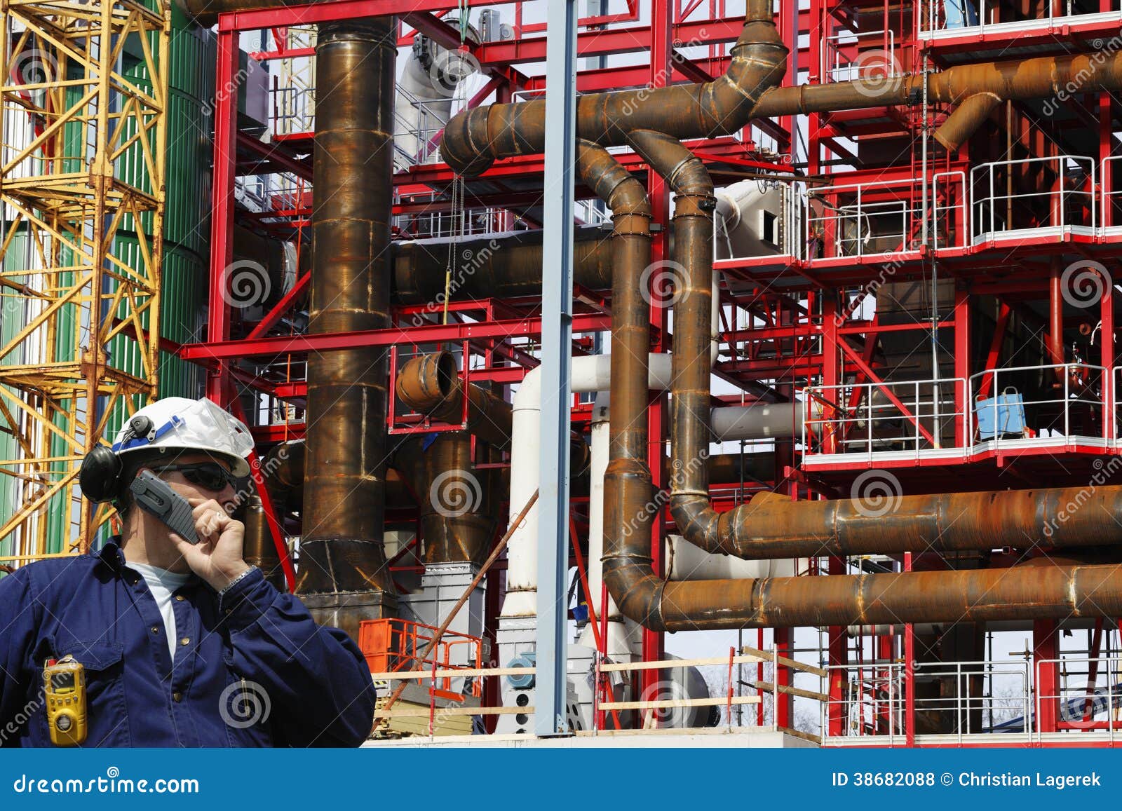 Building Worker Inside Construction Site Stock Photo - Image of worker ...