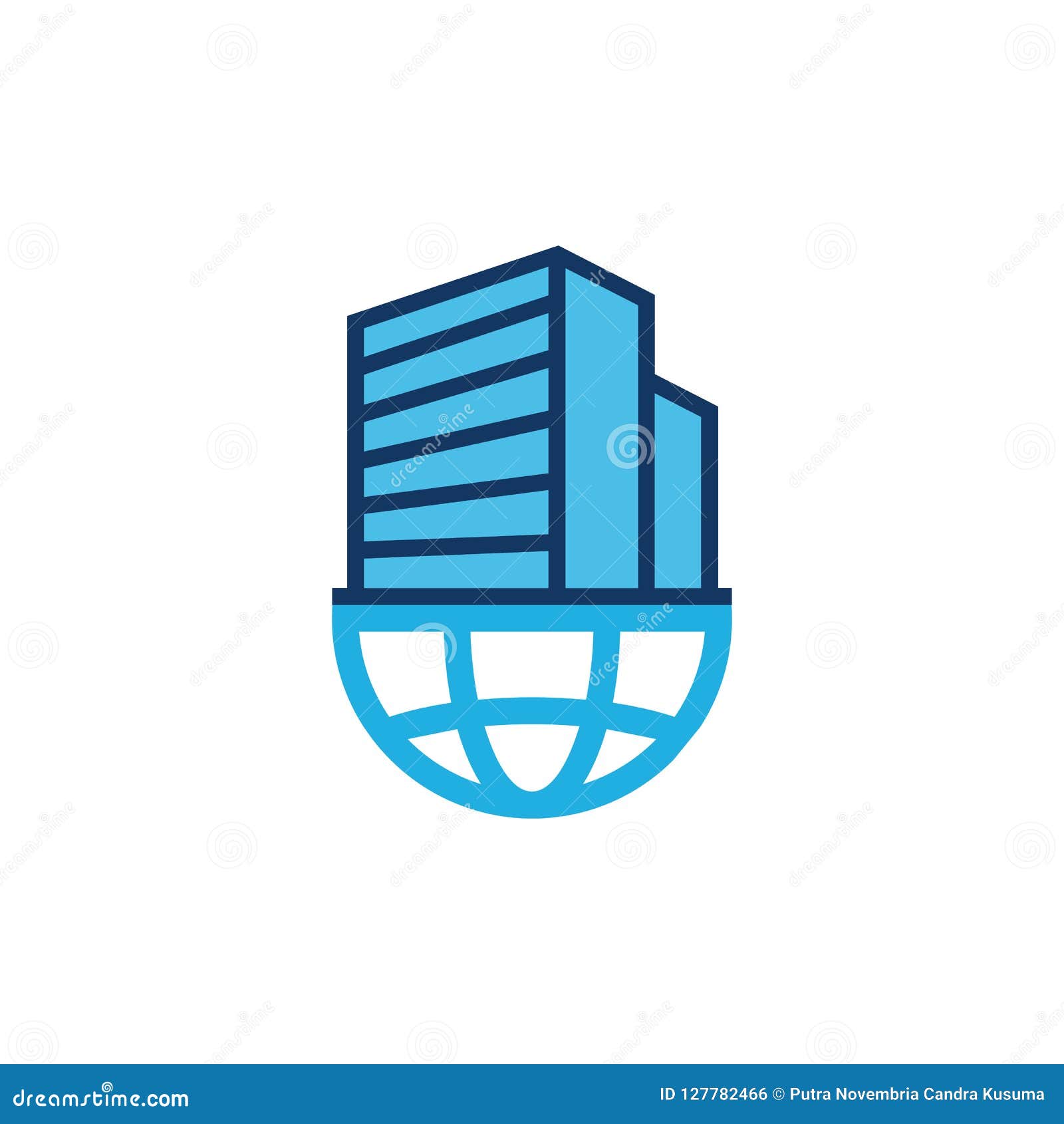 Building World Logo Icon Design Stock Vector - Illustration of land ...