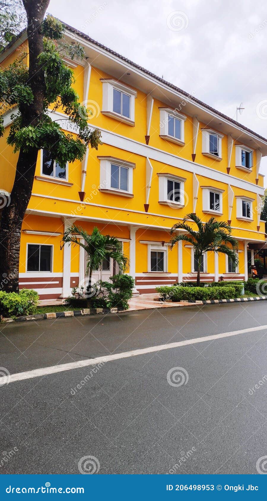 Building yellow colour stock image. Image of colour - 206498953