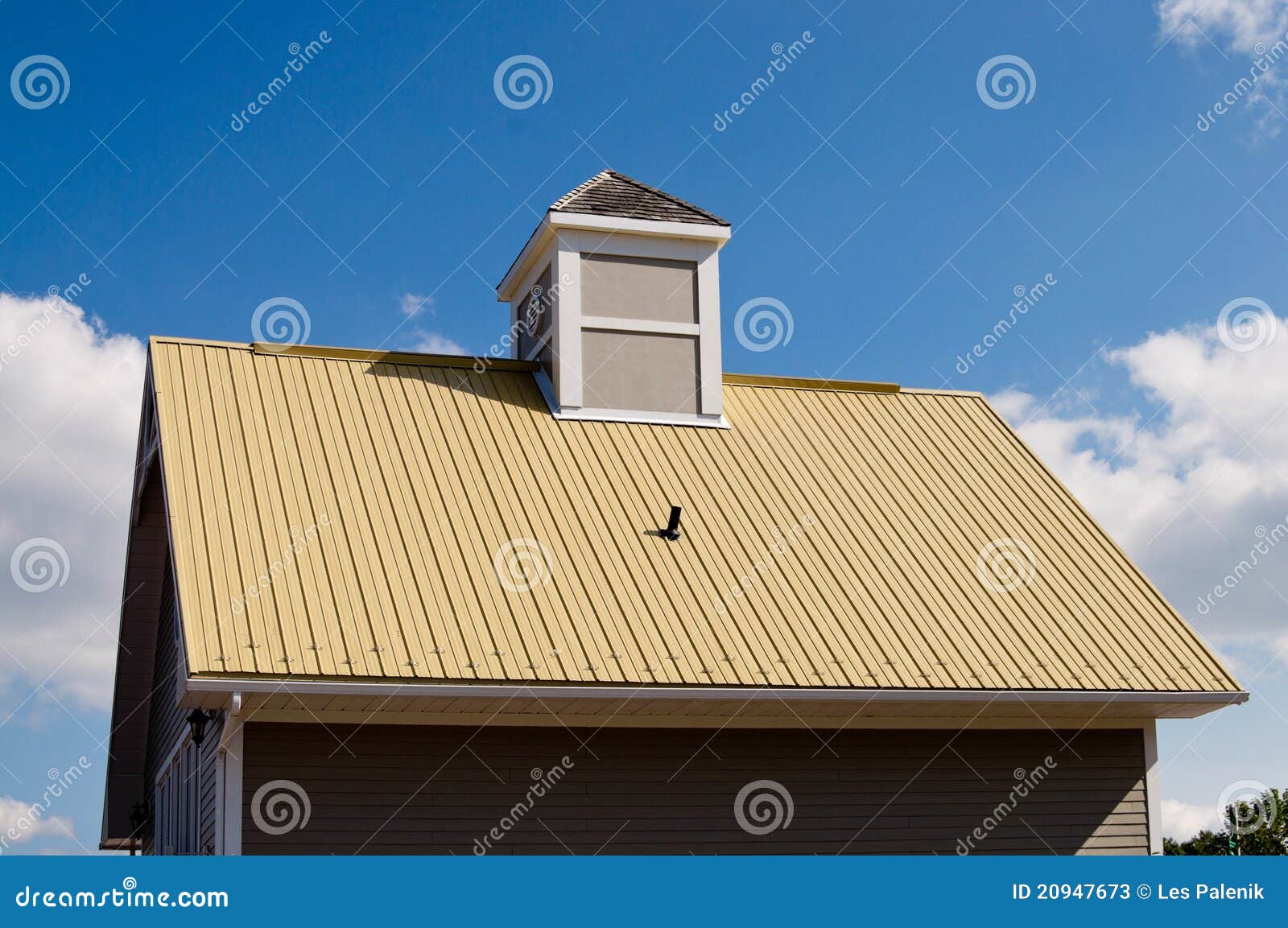 Building with yellow roof stock image. Image of metal - 20947673