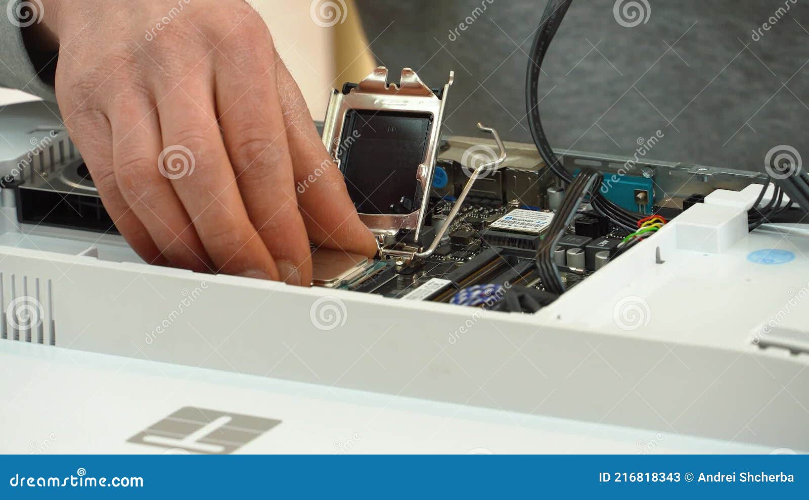 Building Your Computer: Installing the Processor Stock Video - Video of ...