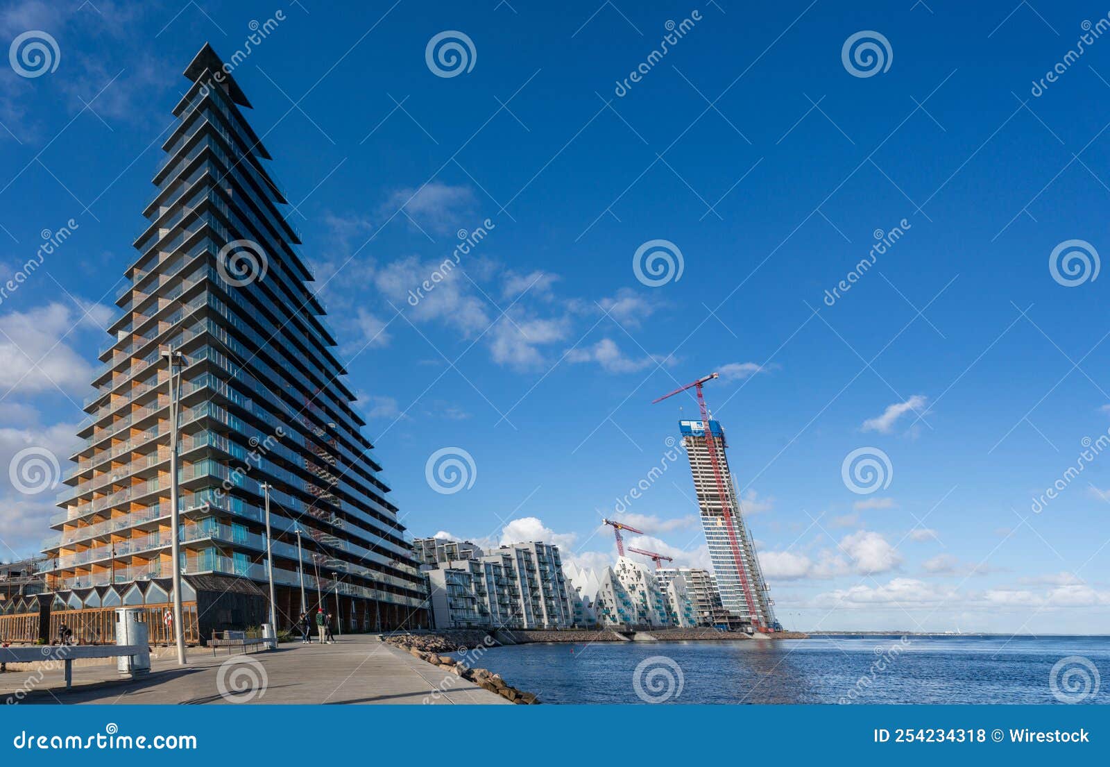 Buildings in Aarhus Docklands, Denmark 2021 Editorial Stock Photo ...