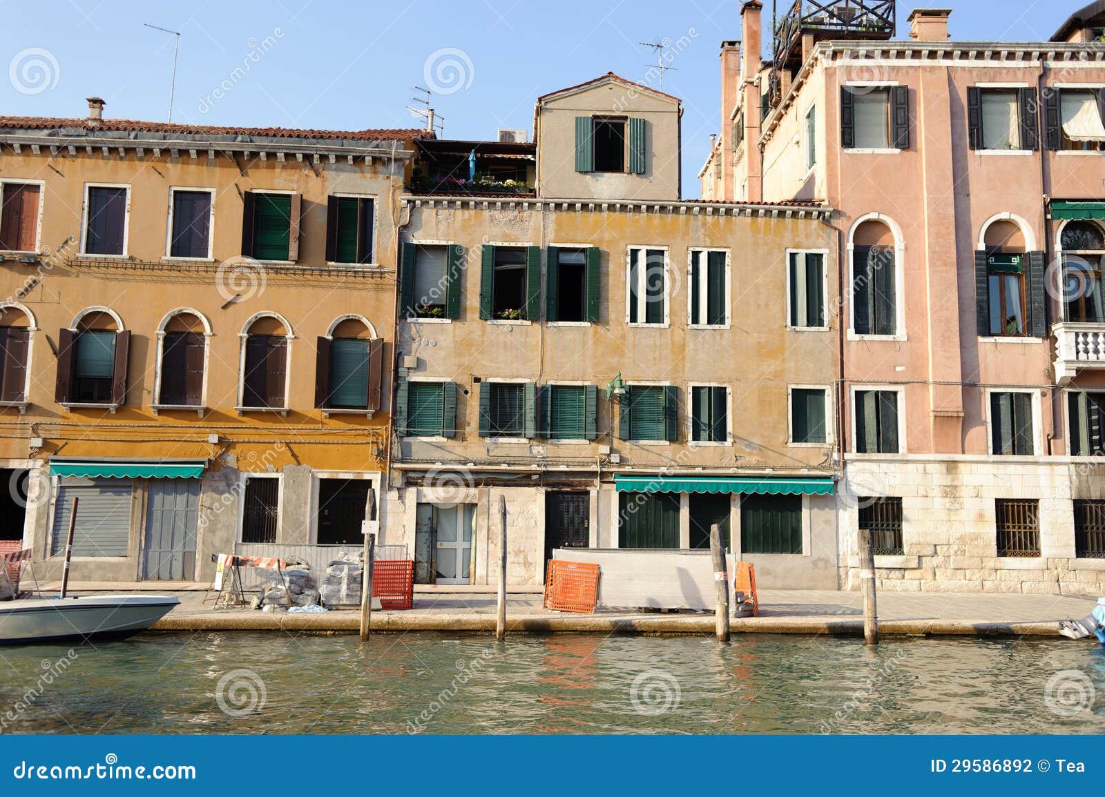 Buildings along the canal stock photo. Image of outdoor - 29586892