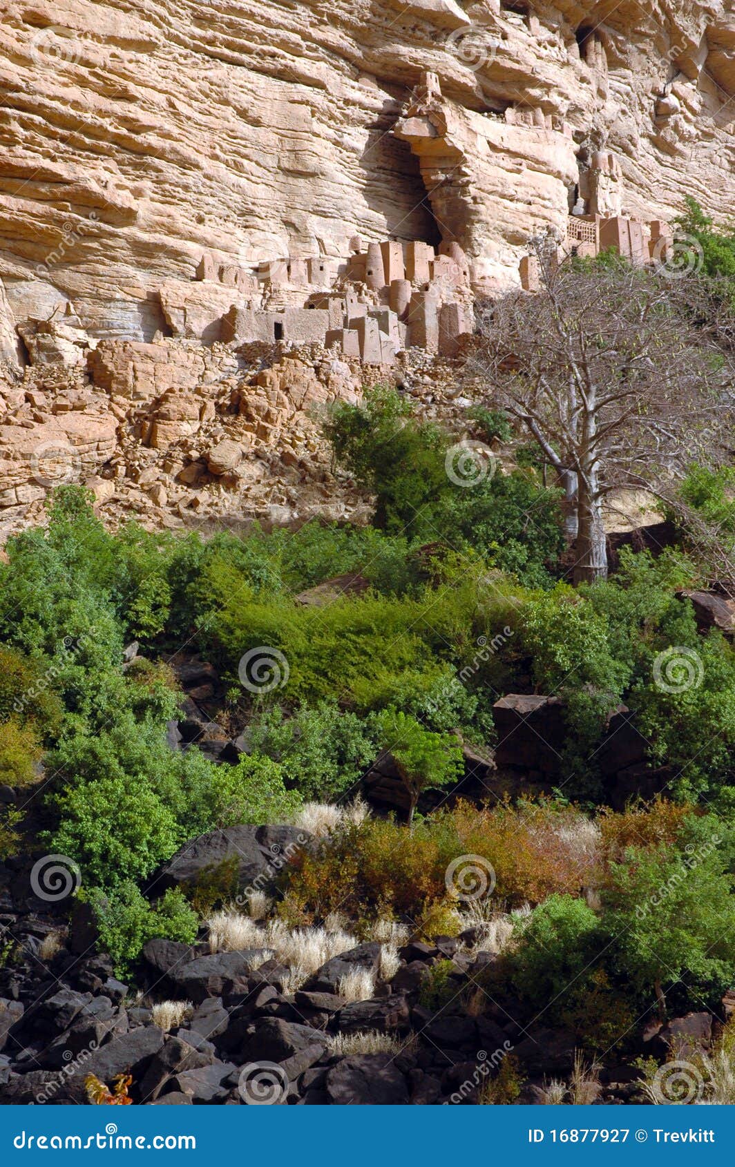 Buildings Along A Cliff Base Stock Image - Image of landscape, ancient ...