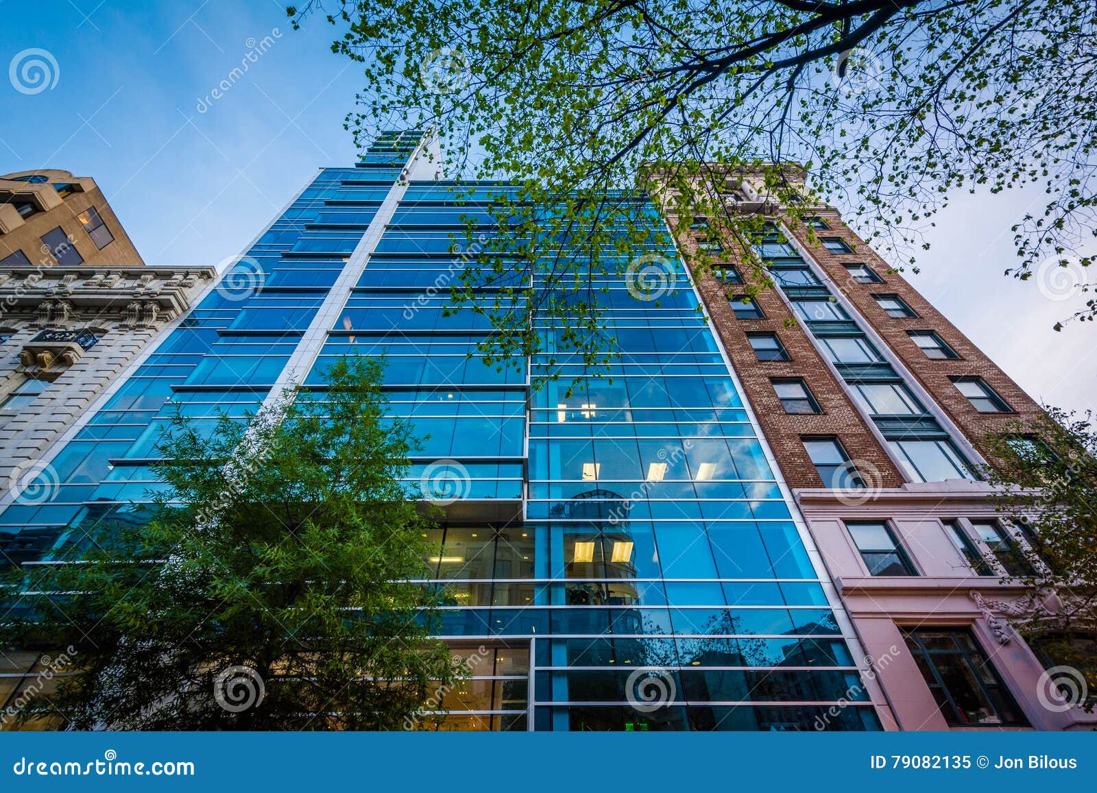 Buildings Along K Street, in Washington, DC. Stock Image - Image of ...