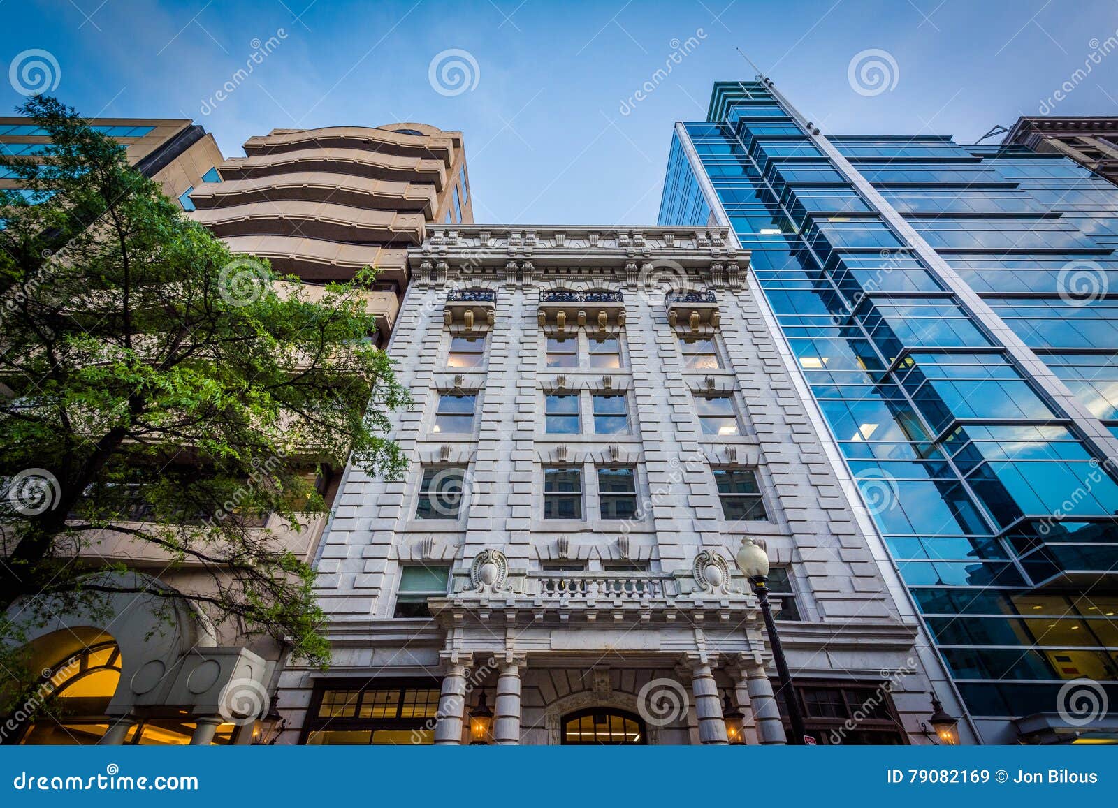 Buildings Along K Street, in Washington, DC. Stock Image - Image of ...