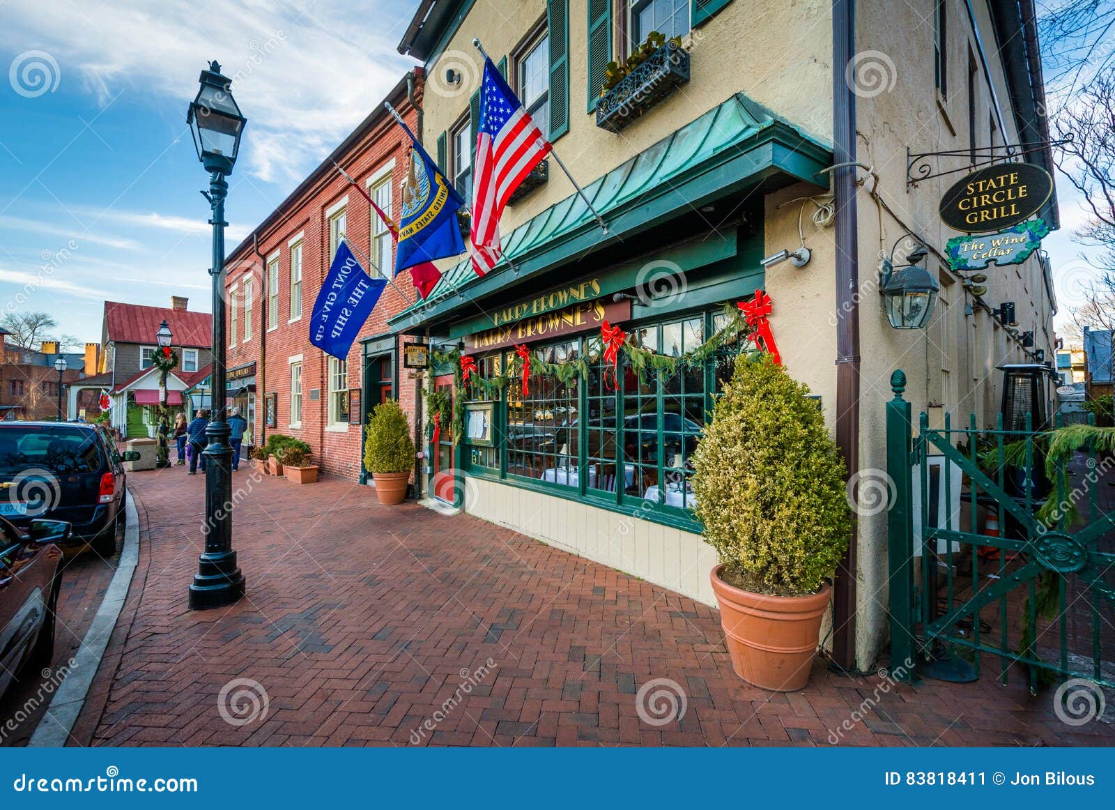 Buildings Along State Circle, in Annapolis, Maryland. Editorial Photo ...