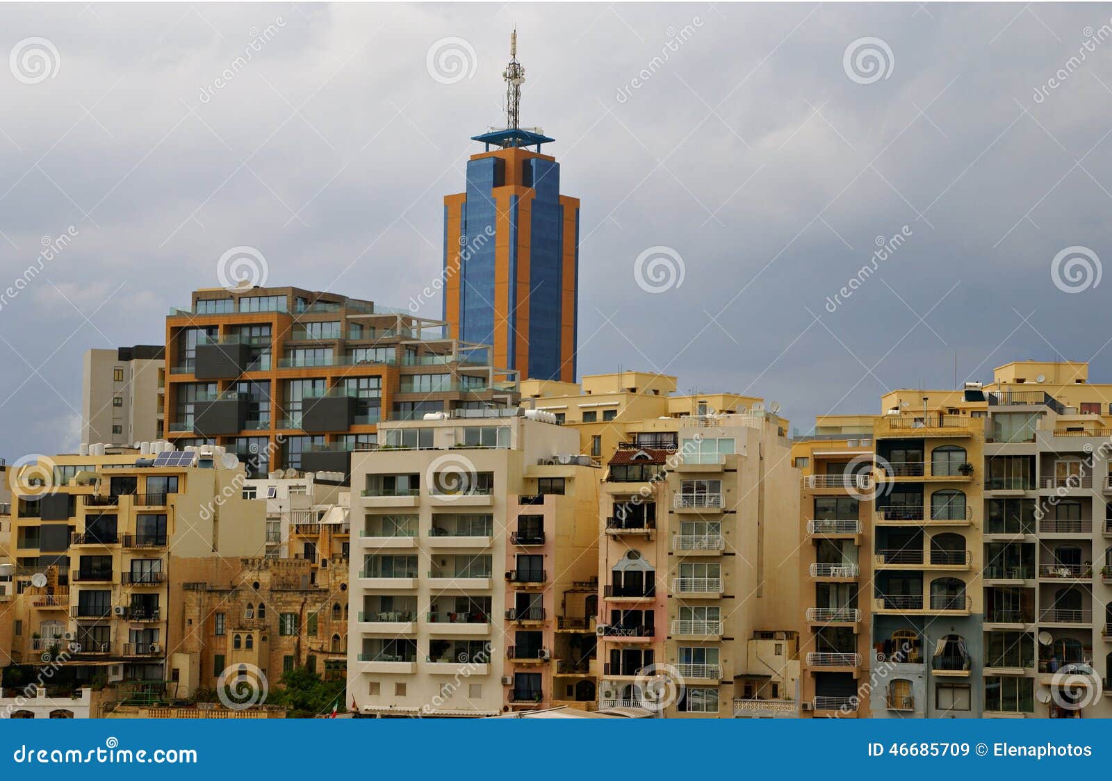 Buildings Architecture in Malta Stock Image - Image of destination ...