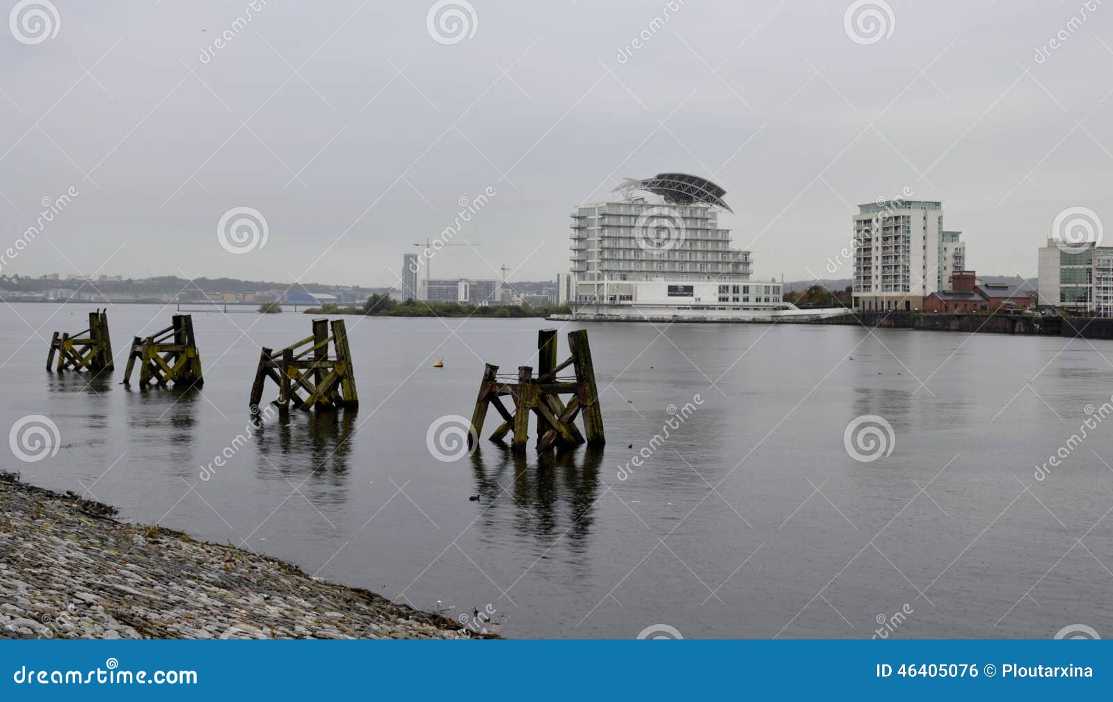 Buildings from Cardiff bay stock photo. Image of great - 46405076