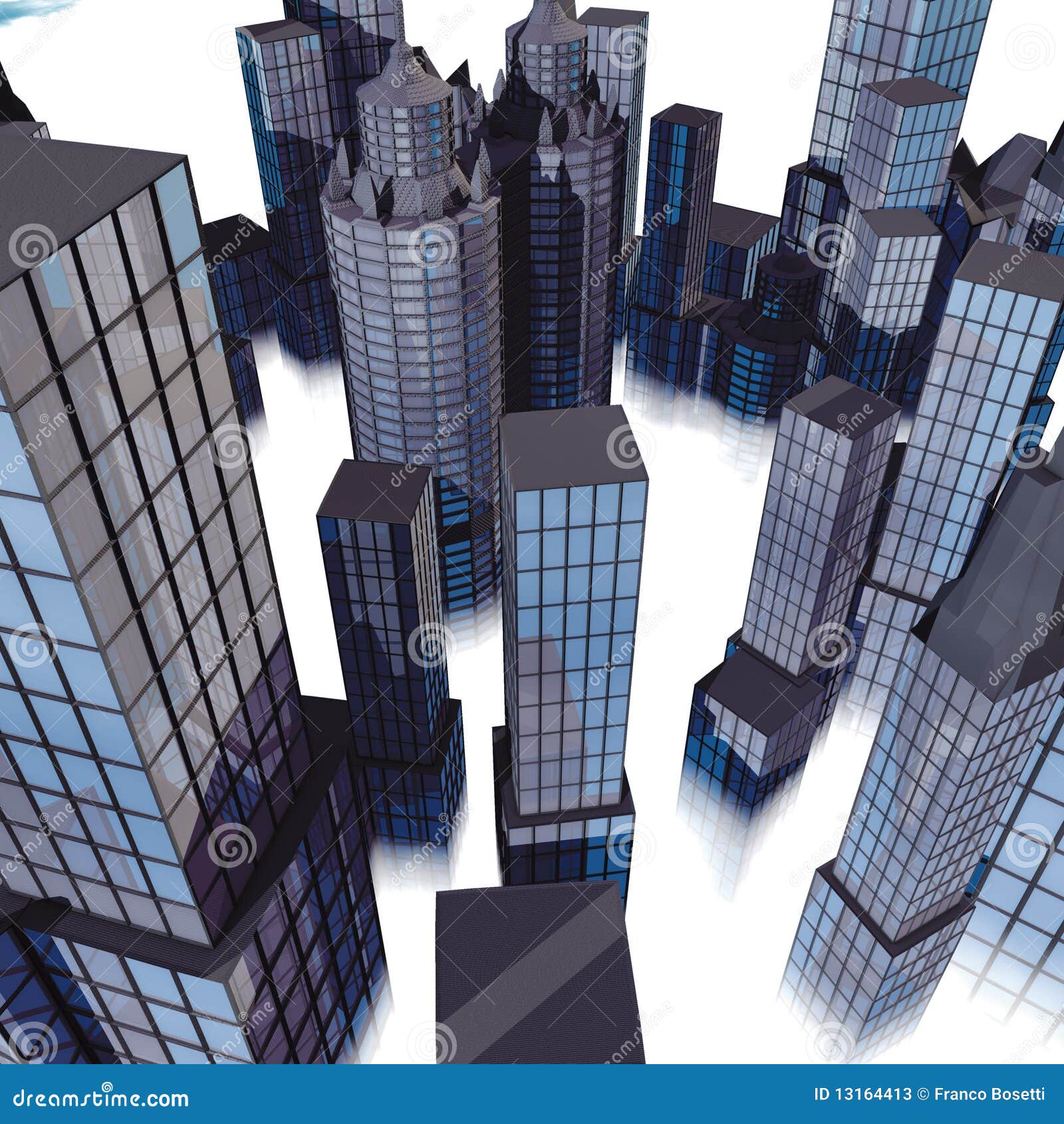 Buildings cloud stock illustration. Illustration of building - 13164413