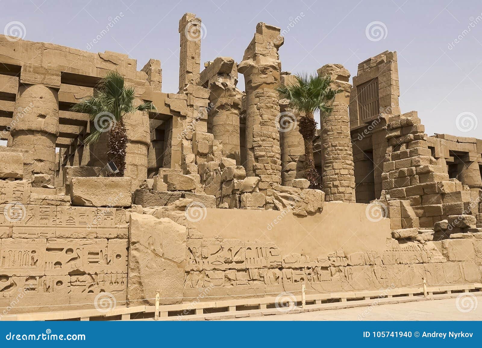 Buildings and Columns of Ancient Egyptian Megaliths. Ancient Ruins of ...