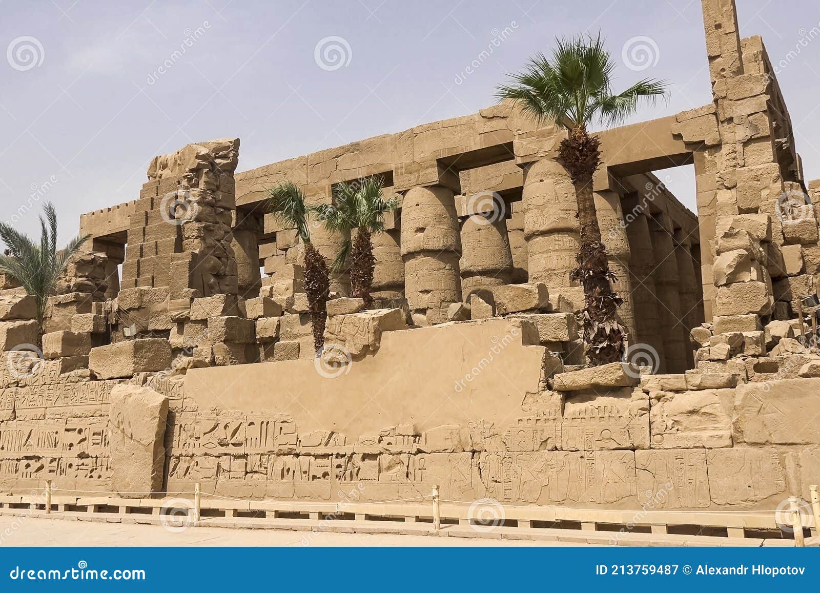 Buildings and Columns of Ancient Egyptian Megaliths. Ancient Ruins of ...