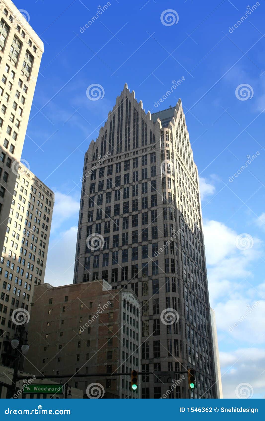 Buildings in Detroit Downtown Stock Photo - Image of isle, bridge: 1546362