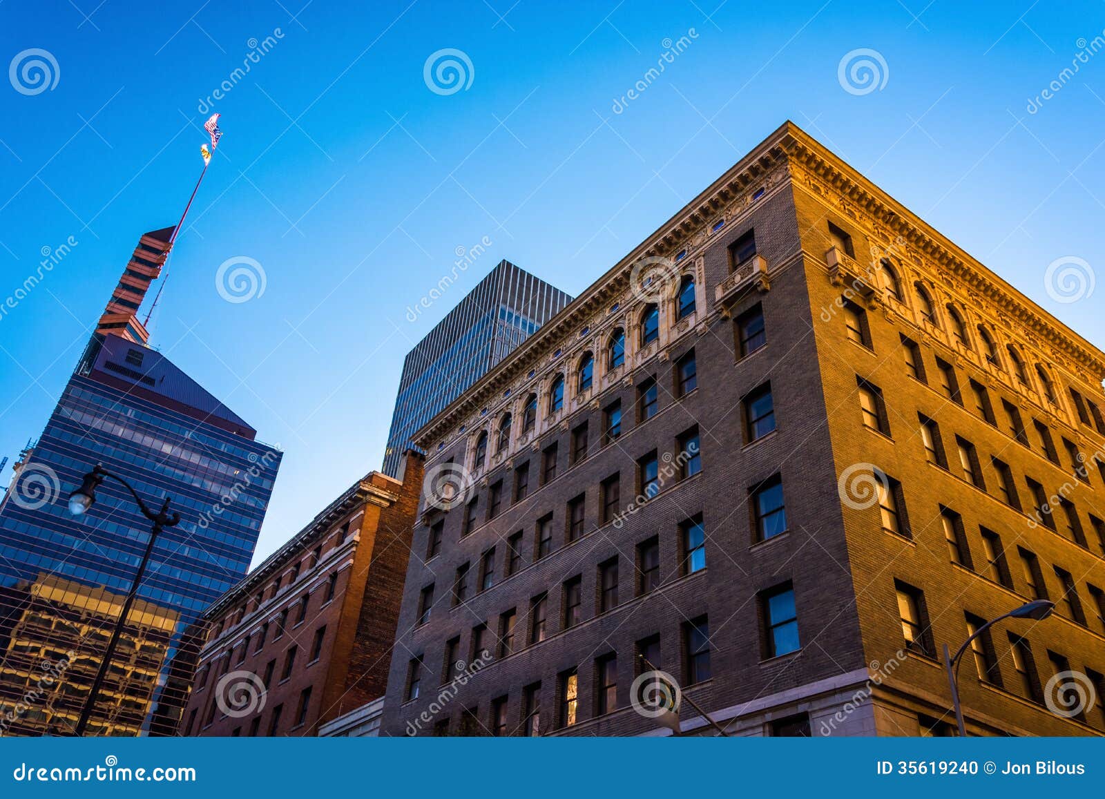 Buildings in Downtown Baltimore, Maryland. Stock Photo - Image of city ...