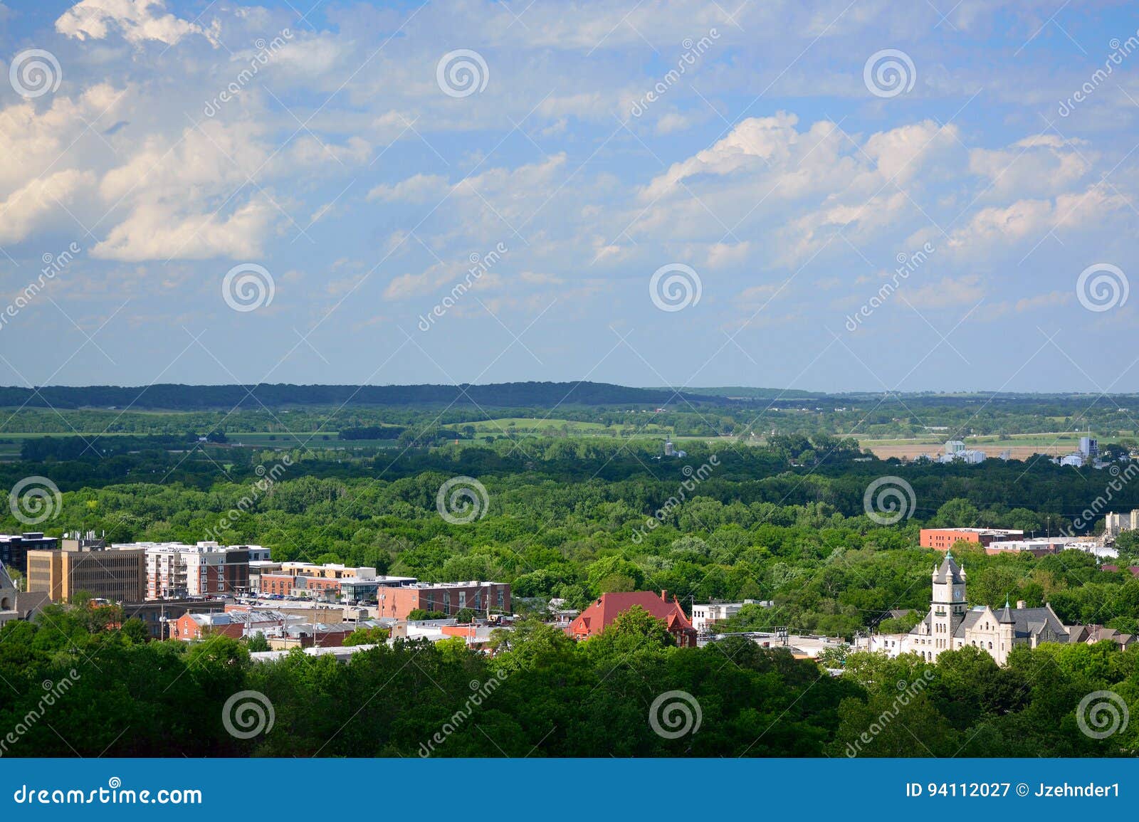 Buildings of Downtown Lawrence in Douglas County, Kansas Stock Image ...
