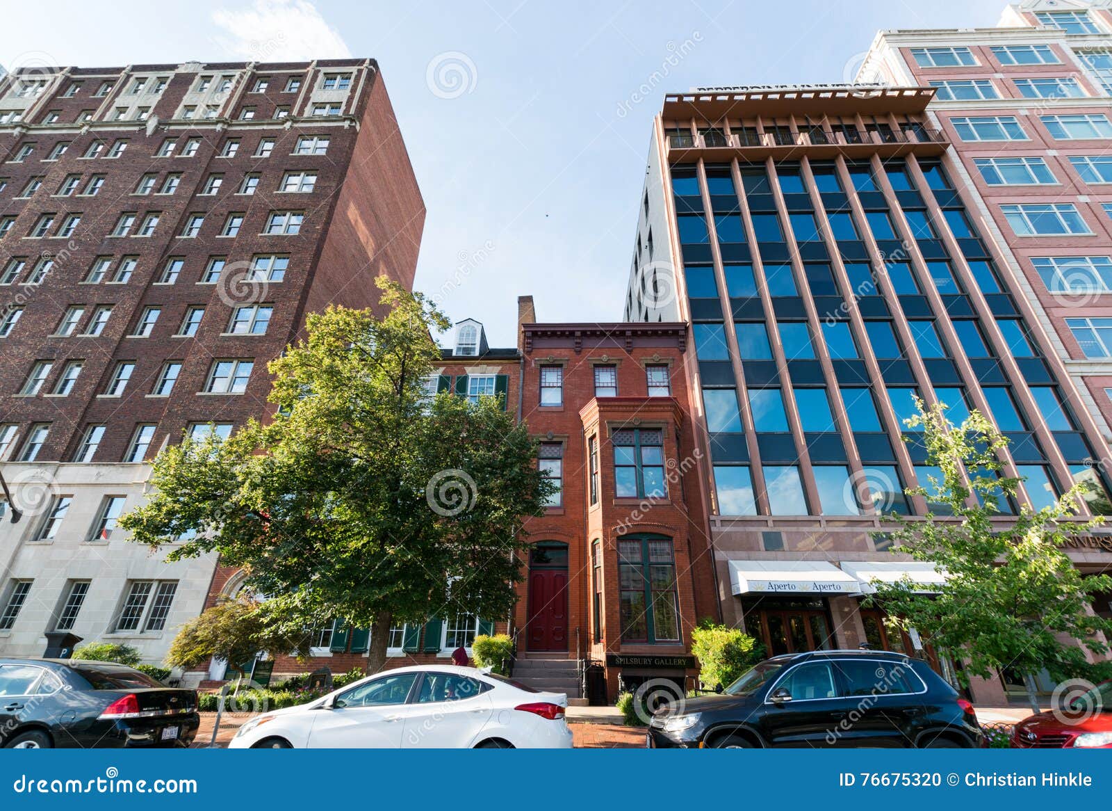 Buildings in Downtown Washington, District of Columbia during a Summer ...