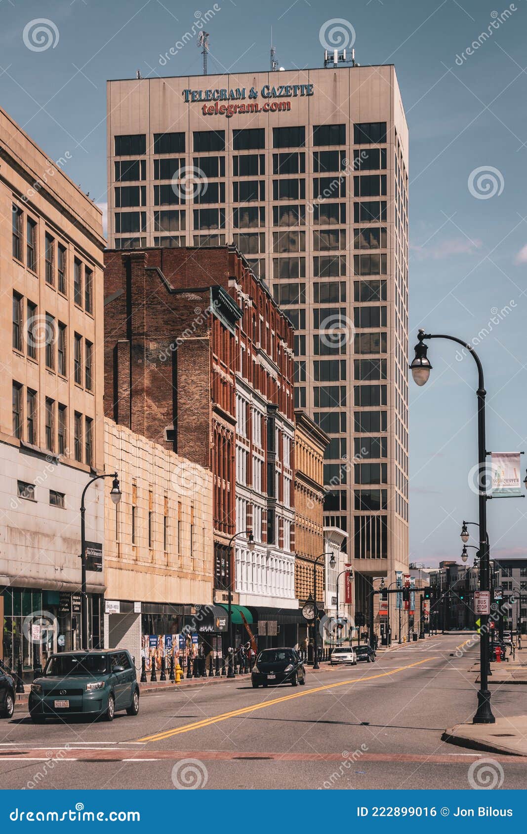 Buildings in Downtown Worcester, Massachusetts Editorial Photo - Image ...