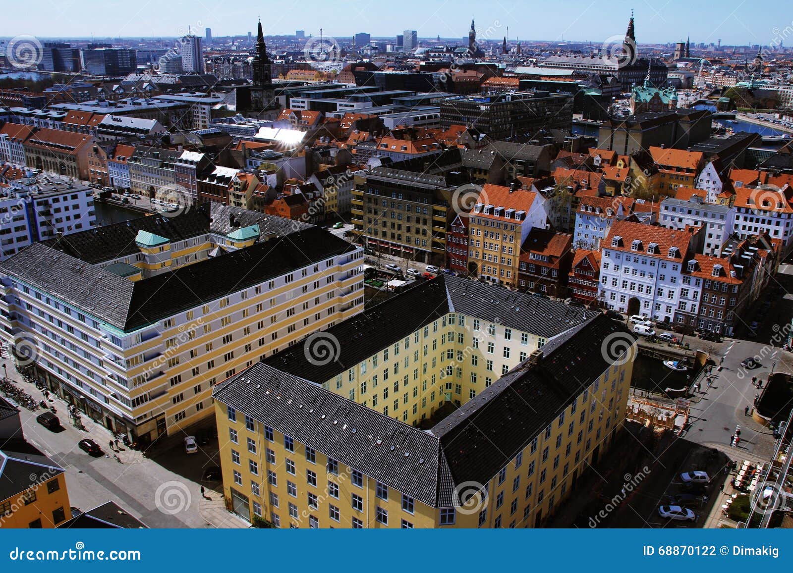 Buildings and Elements, Denmark Stock Photo - Image of town, clouds ...