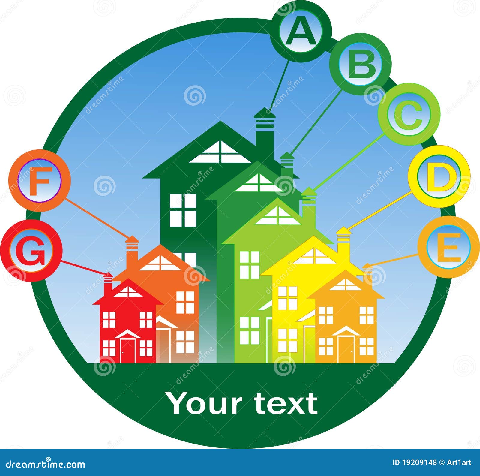 Buildings Energy Performance Stock Illustration - Illustration of ...