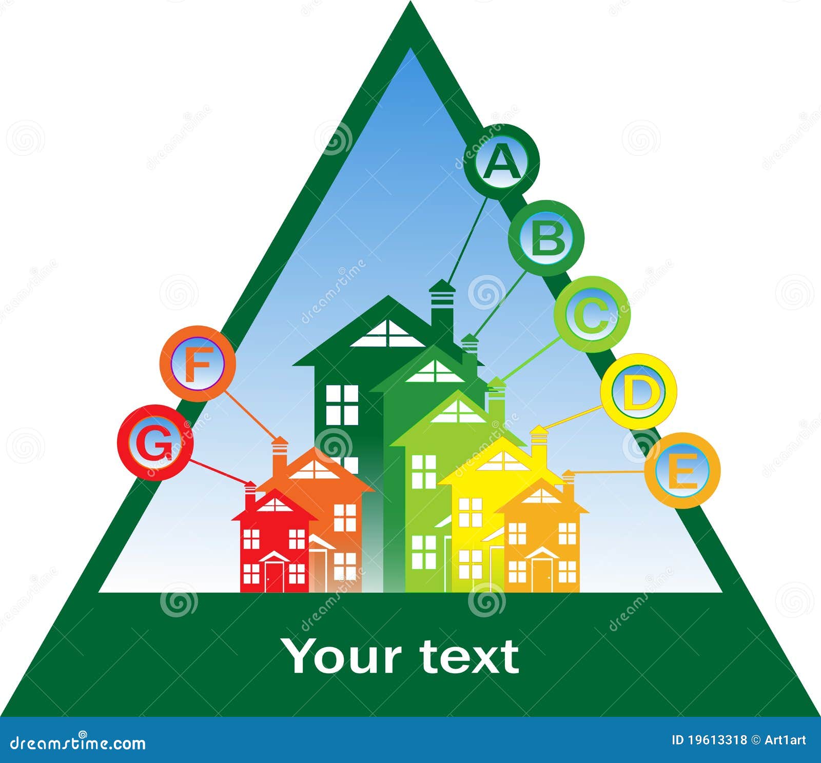 Buildings Energy Performance Stock Illustration - Illustration of money ...