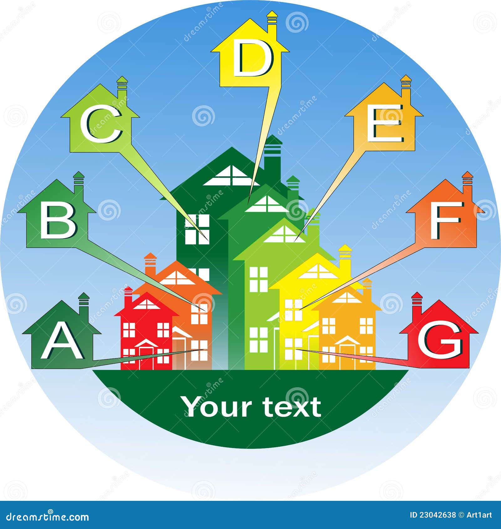 Buildings Energy Performance Stock Illustration - Illustration of ...