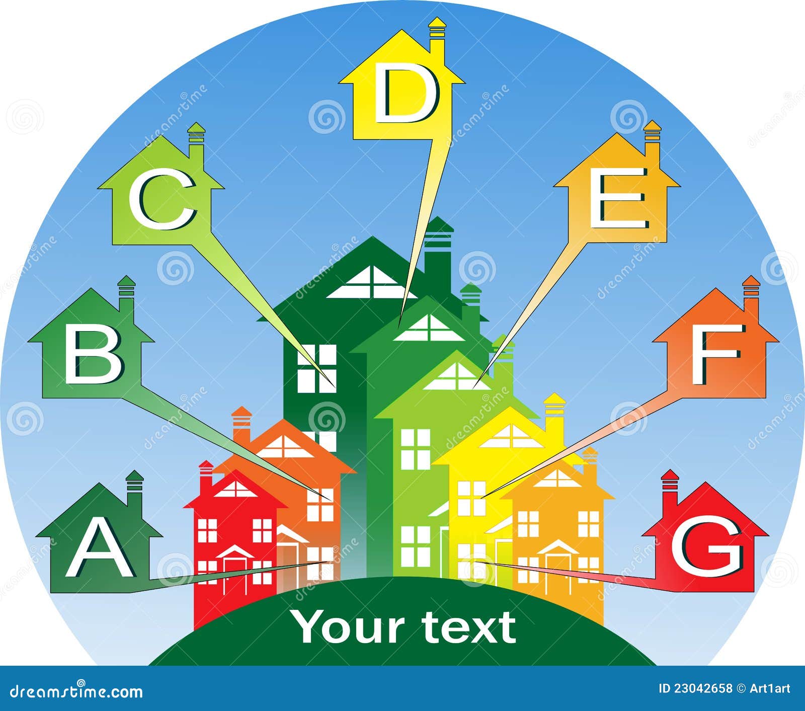 Buildings Energy Performance Stock Illustration - Illustration of ...