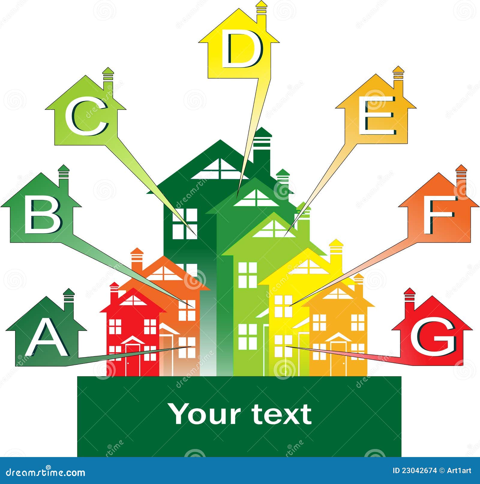Buildings Energy Performance Stock Illustration - Illustration of house ...