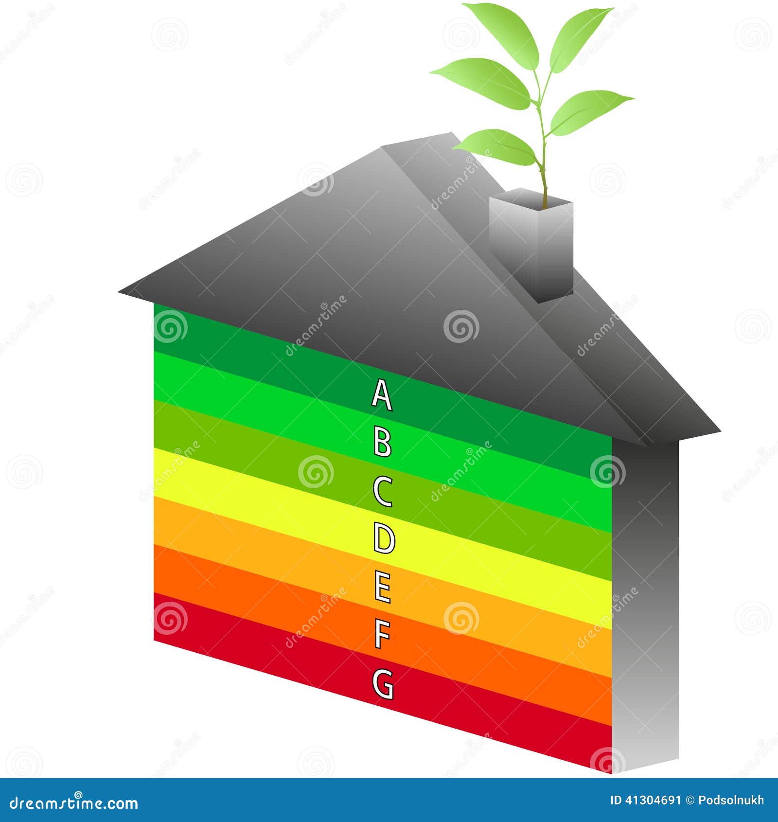 Buildings Energy Performance Scale Stock Illustration - Illustration of ...