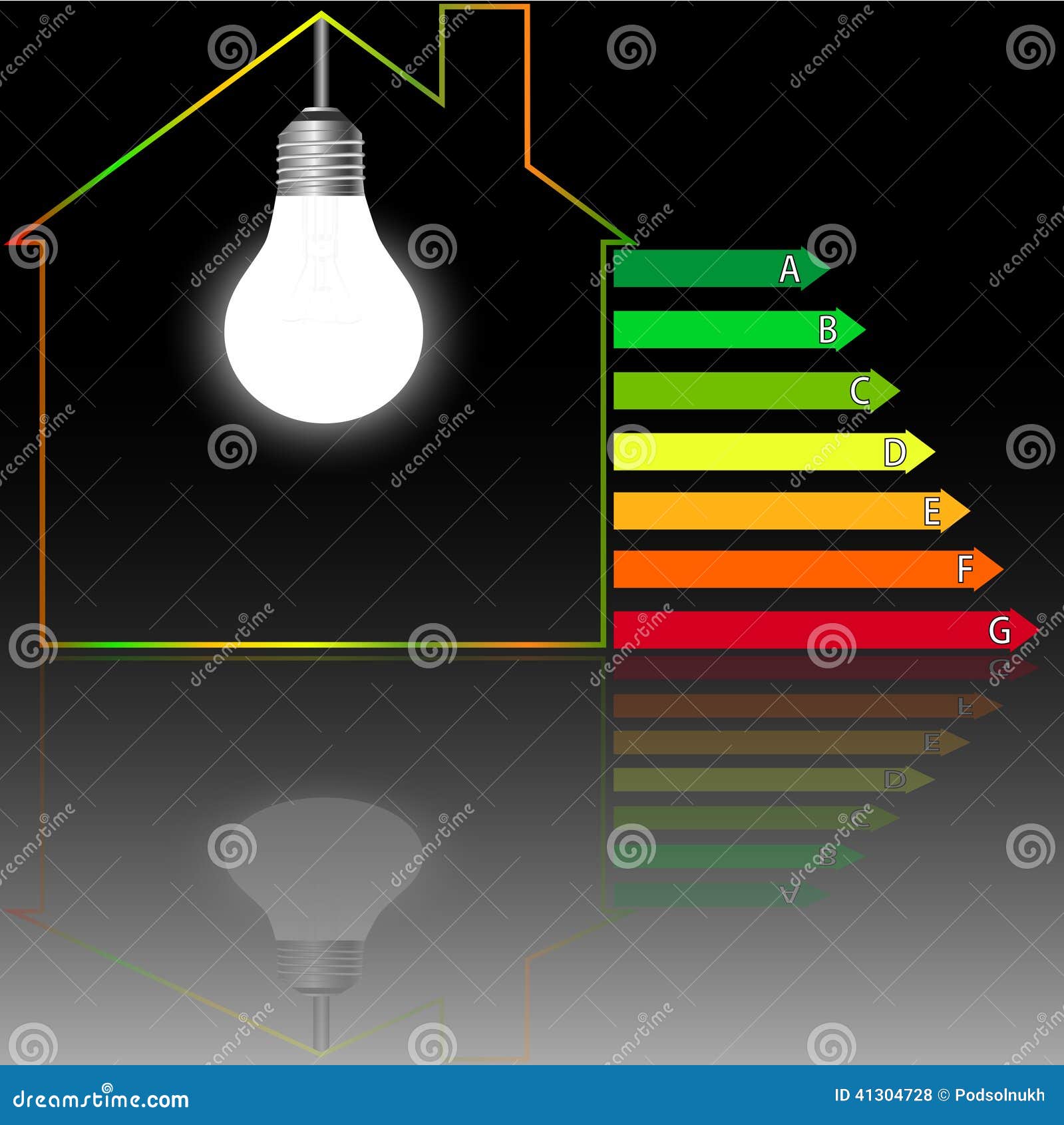 Buildings Energy Performance Scale Stock Illustration - Illustration of ...