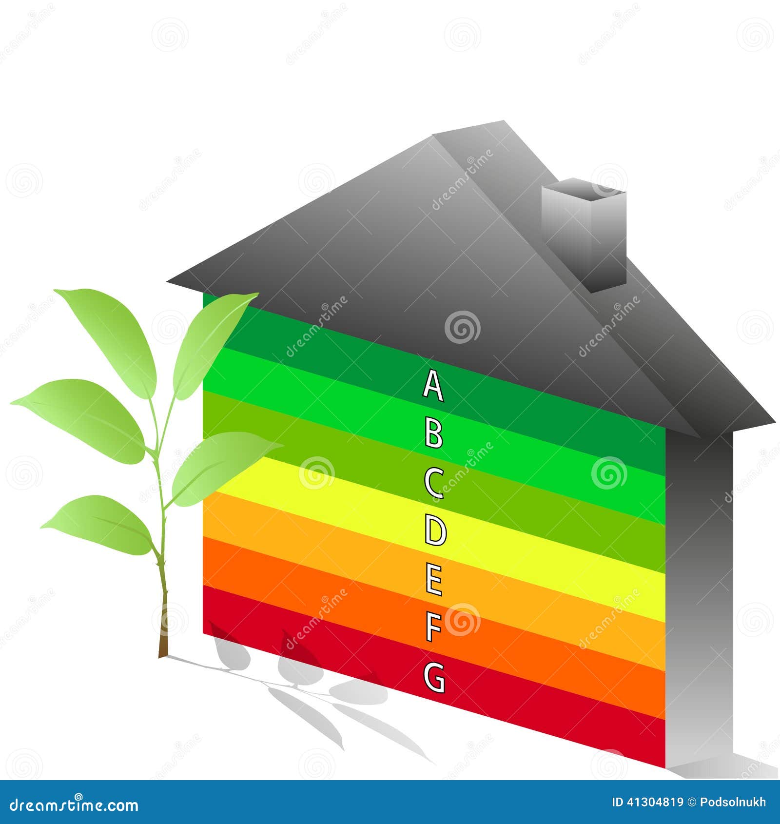 Buildings Energy Performance Scale Stock Illustration - Illustration of ...