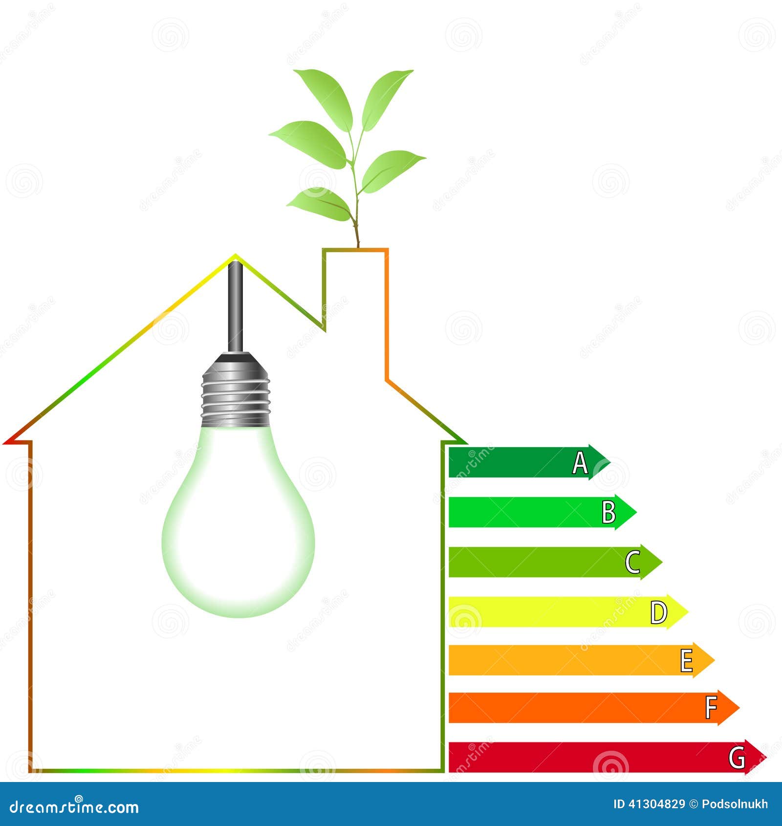 Buildings Energy Performance Scale Stock Illustration - Illustration of ...