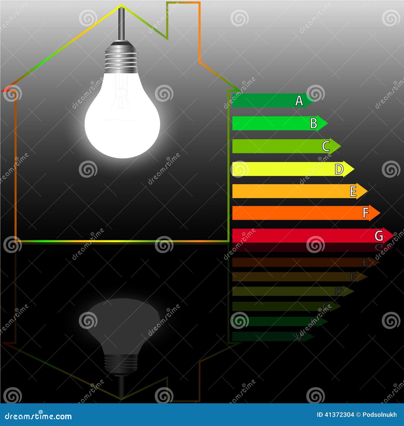 Buildings Energy Performance Scale Stock Illustration - Illustration of ...