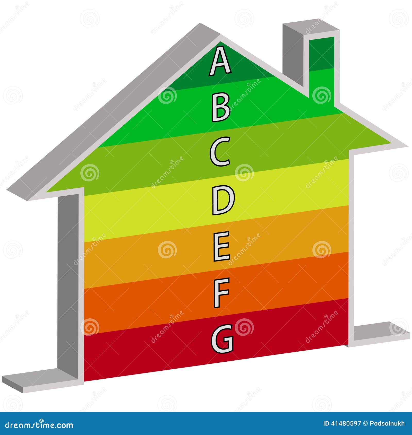 Buildings Energy Performance Scale Stock Illustration - Illustration of ...