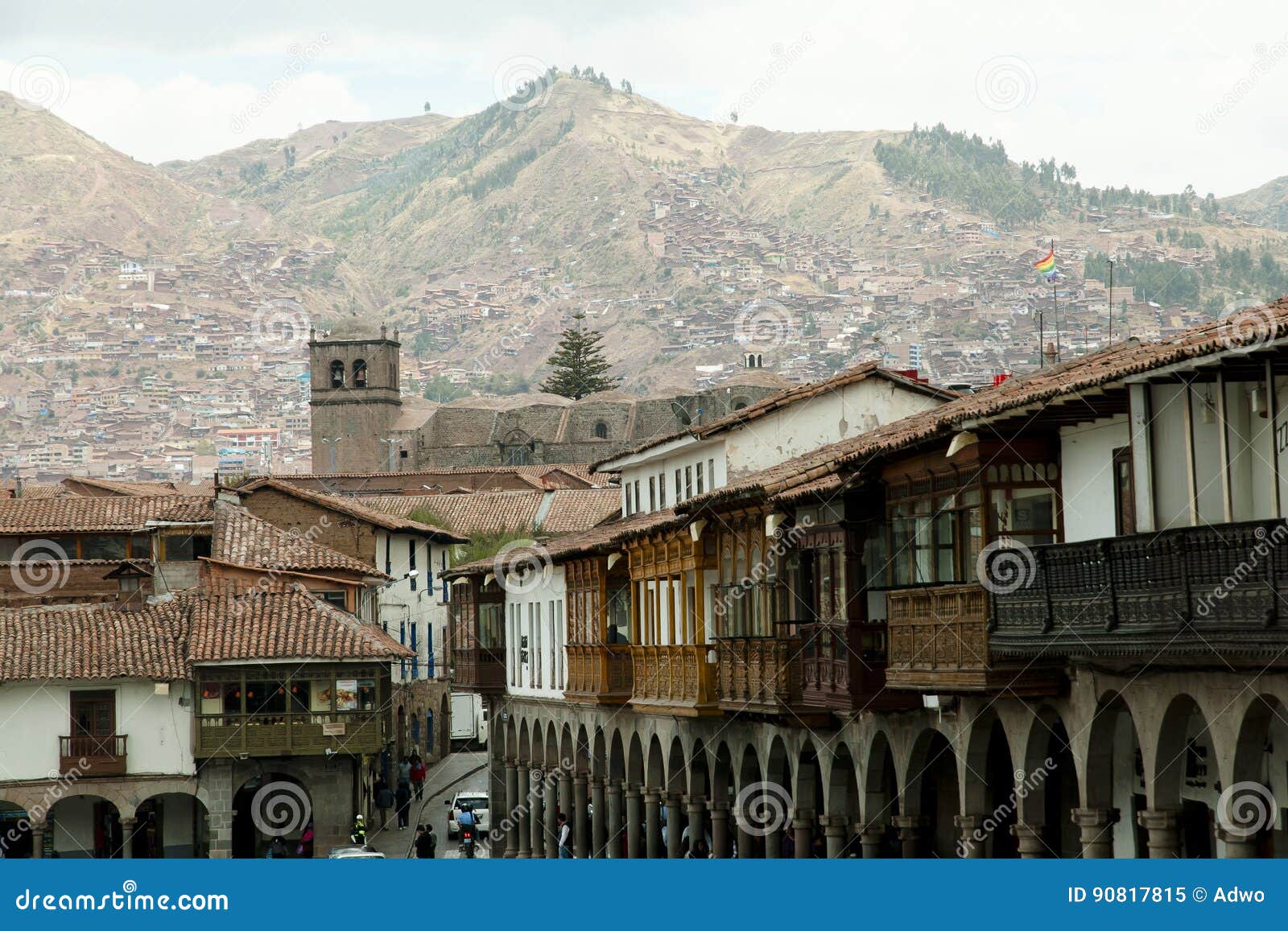 Buildings Facade - Cusco - Peru Editorial Image - Image of armas, inca ...