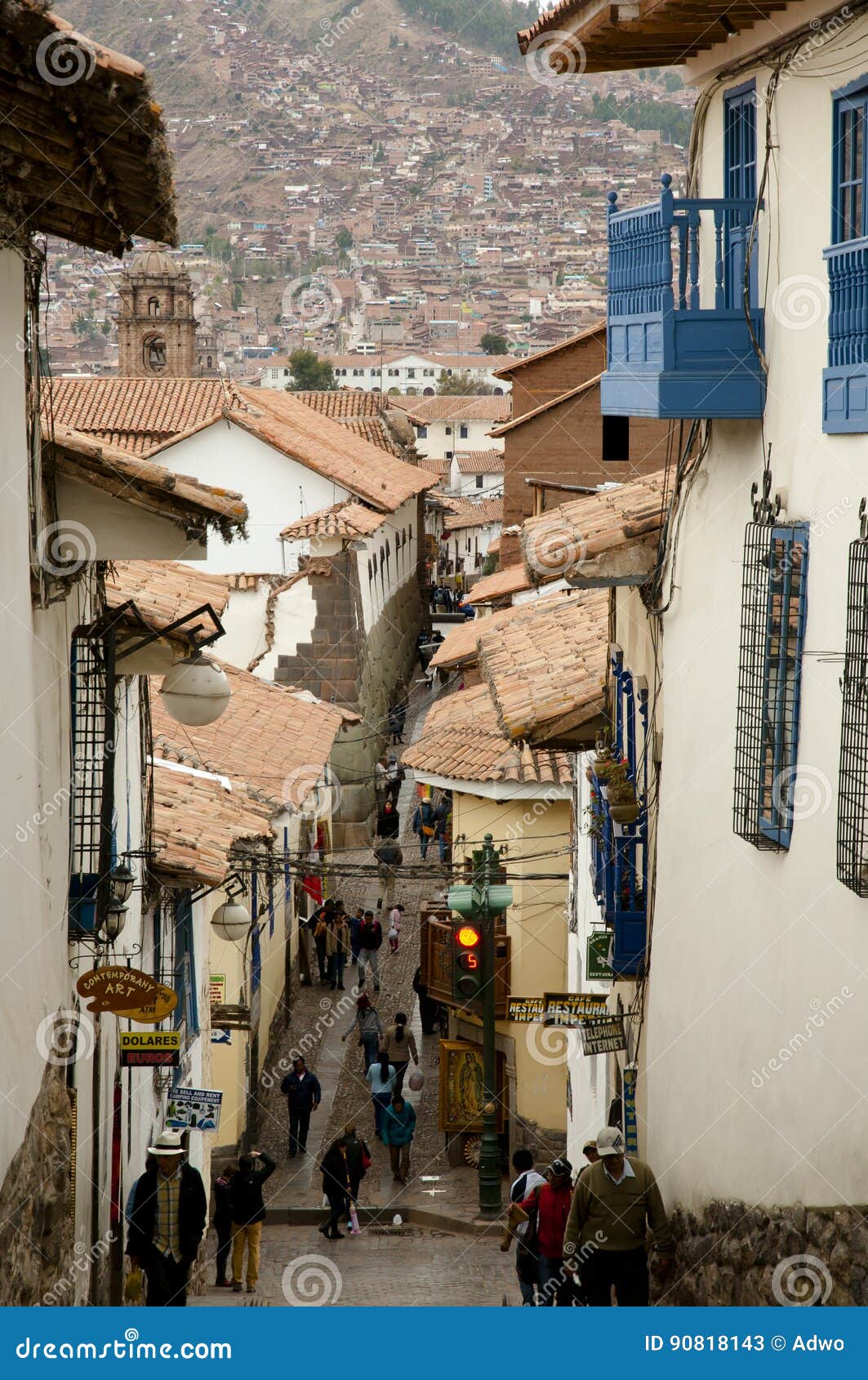 Buildings Facade - Cusco - Peru Editorial Stock Photo - Image of latin ...