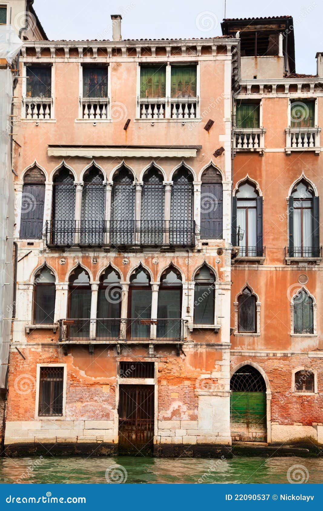 Buildings Facade in Venice City Stock Image - Image of facade, pavement ...